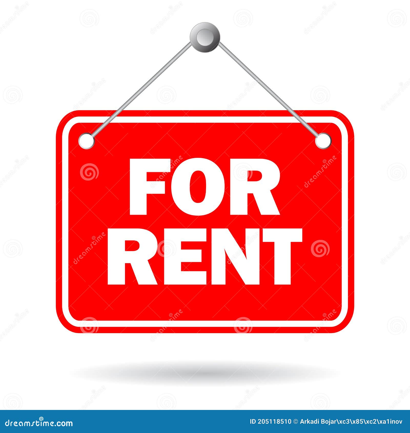 For rent vector sign stock vector. Illustration of offer - 205118510