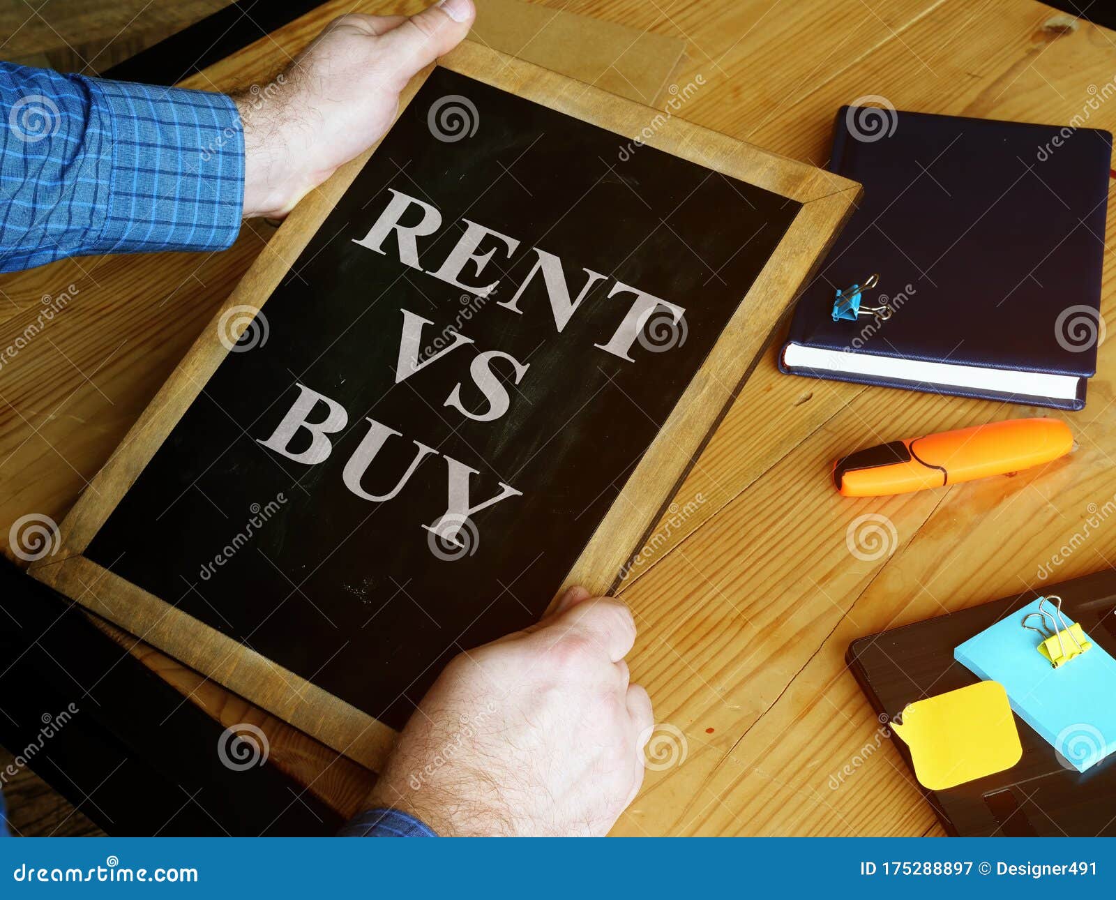 Rent Vs Buy Typed on the Small Board Stock Image - Image of comparison ...