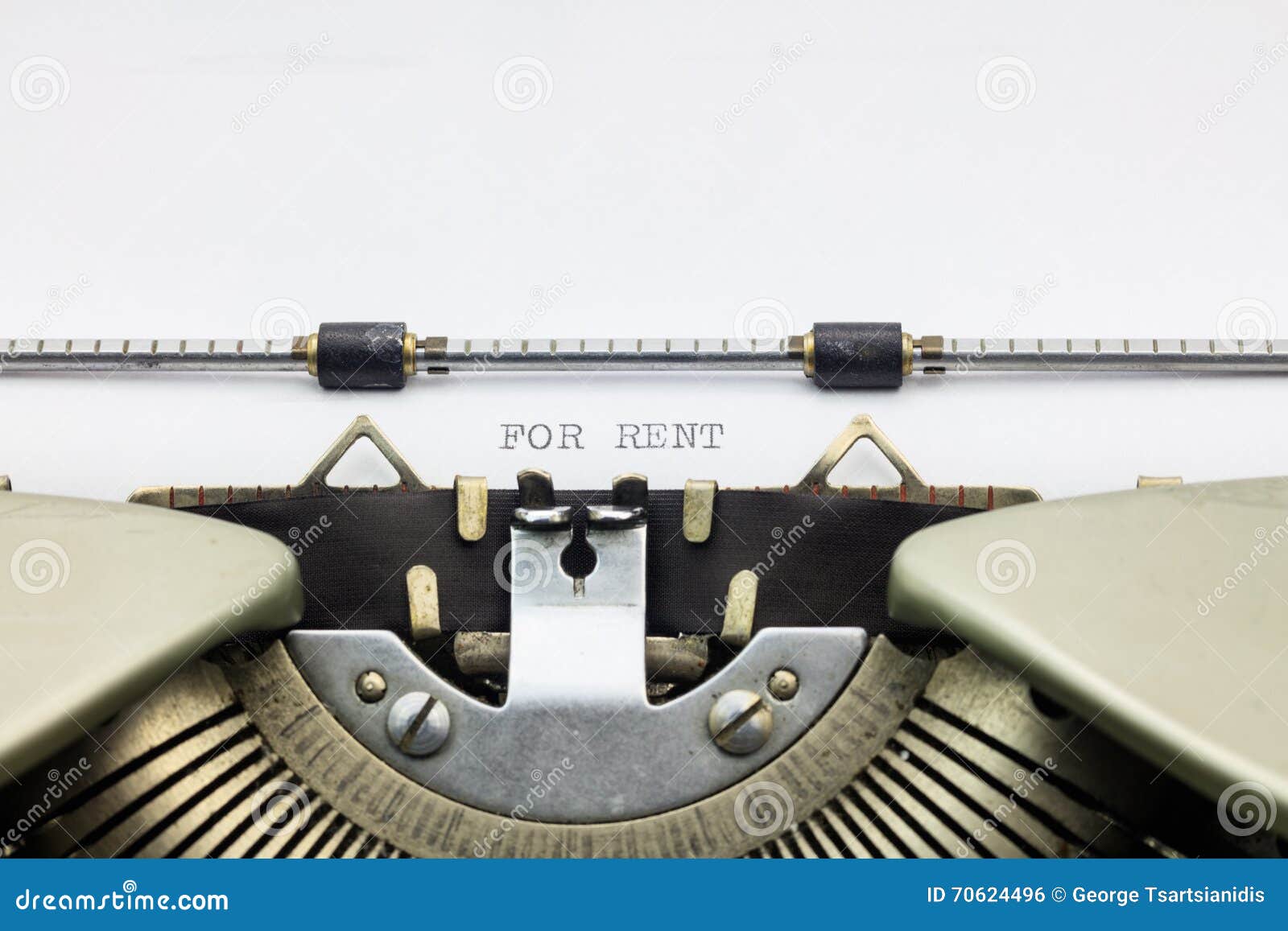 For Rent Words in Capital Letters on White Sheet Stock Photo - Image of ...