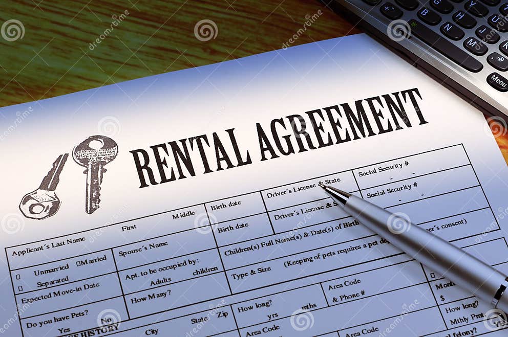 Rental agreement stock image. Image of lessee, office - 19002367