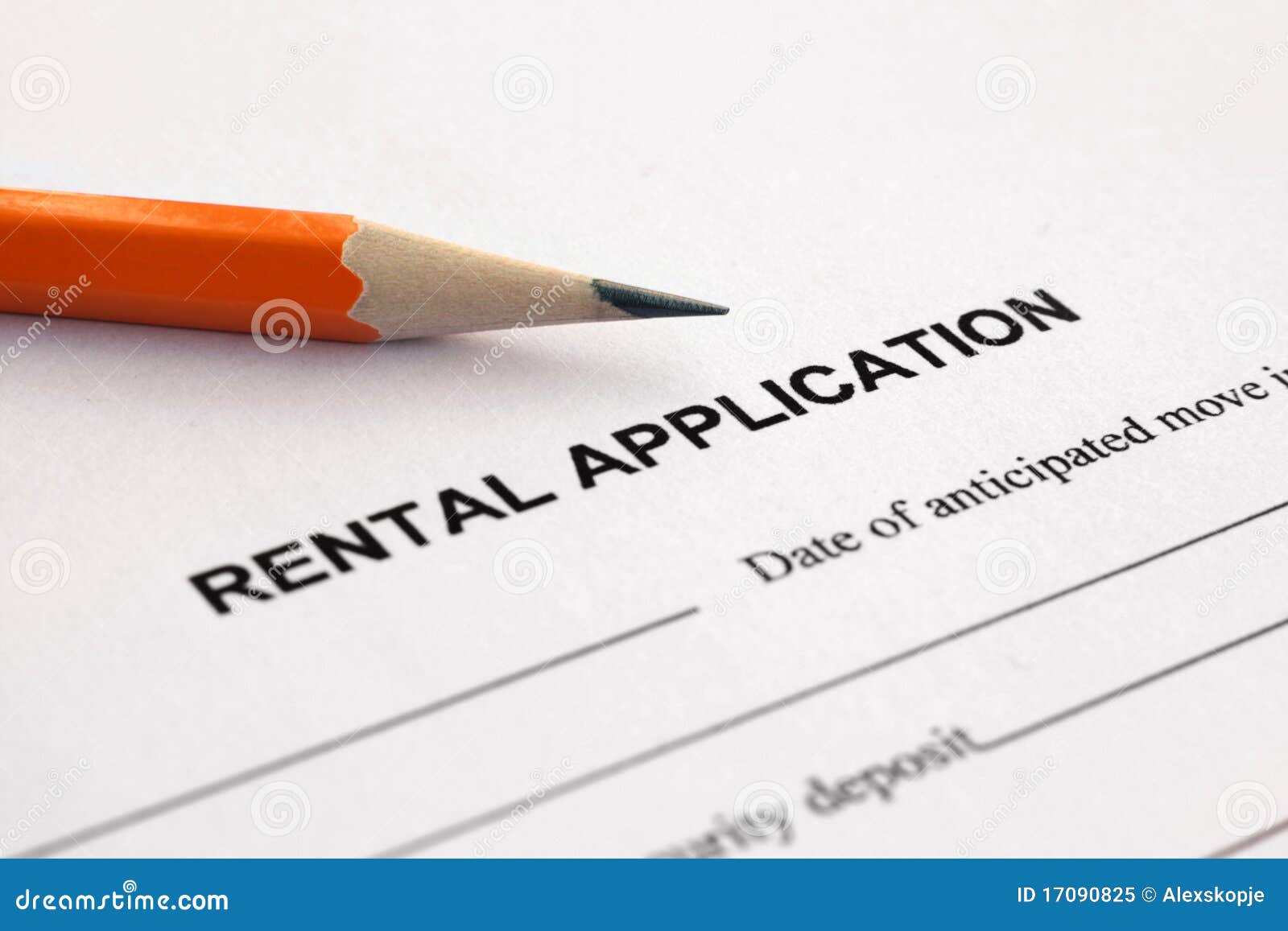 Rental application stock image. Image of leasing, papers - 17090825