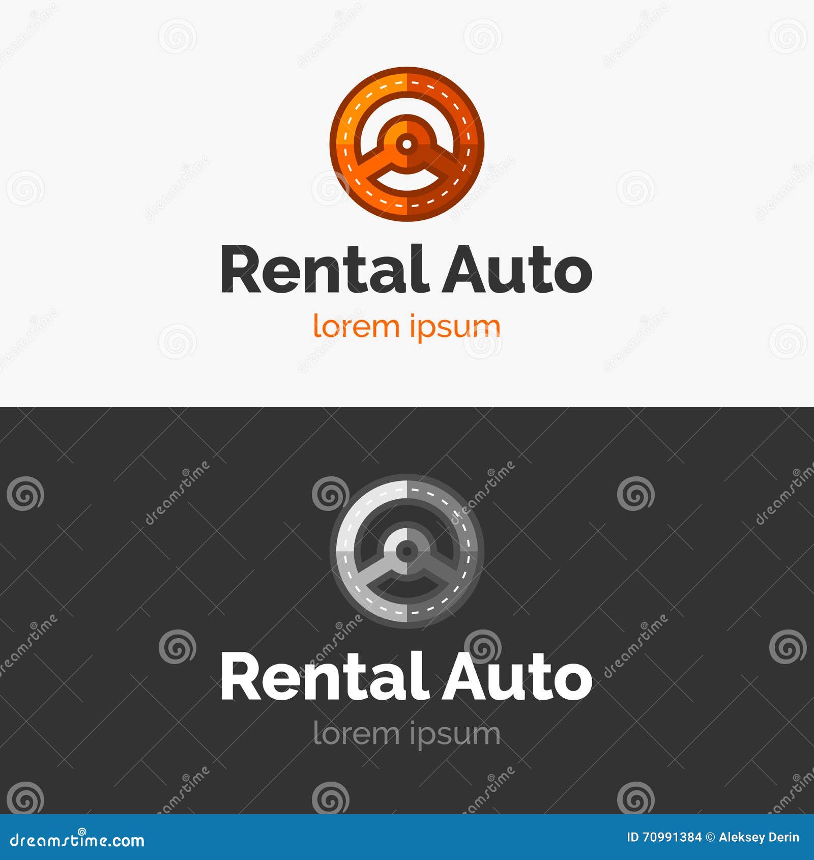 Rental Auto logo. stock vector. Illustration of pointer - 70991384