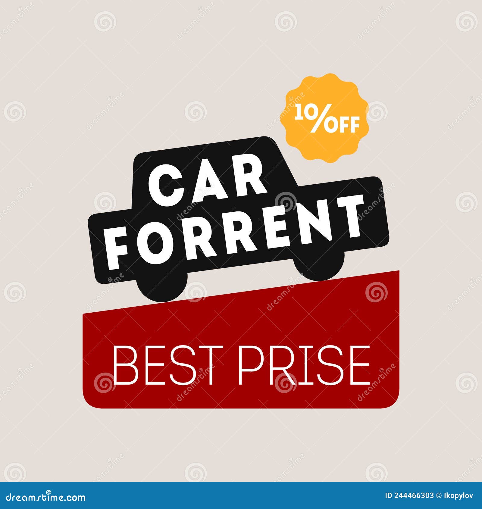 Rental Car Logo, Template Design. Vector Stock Vector - Illustration of ...