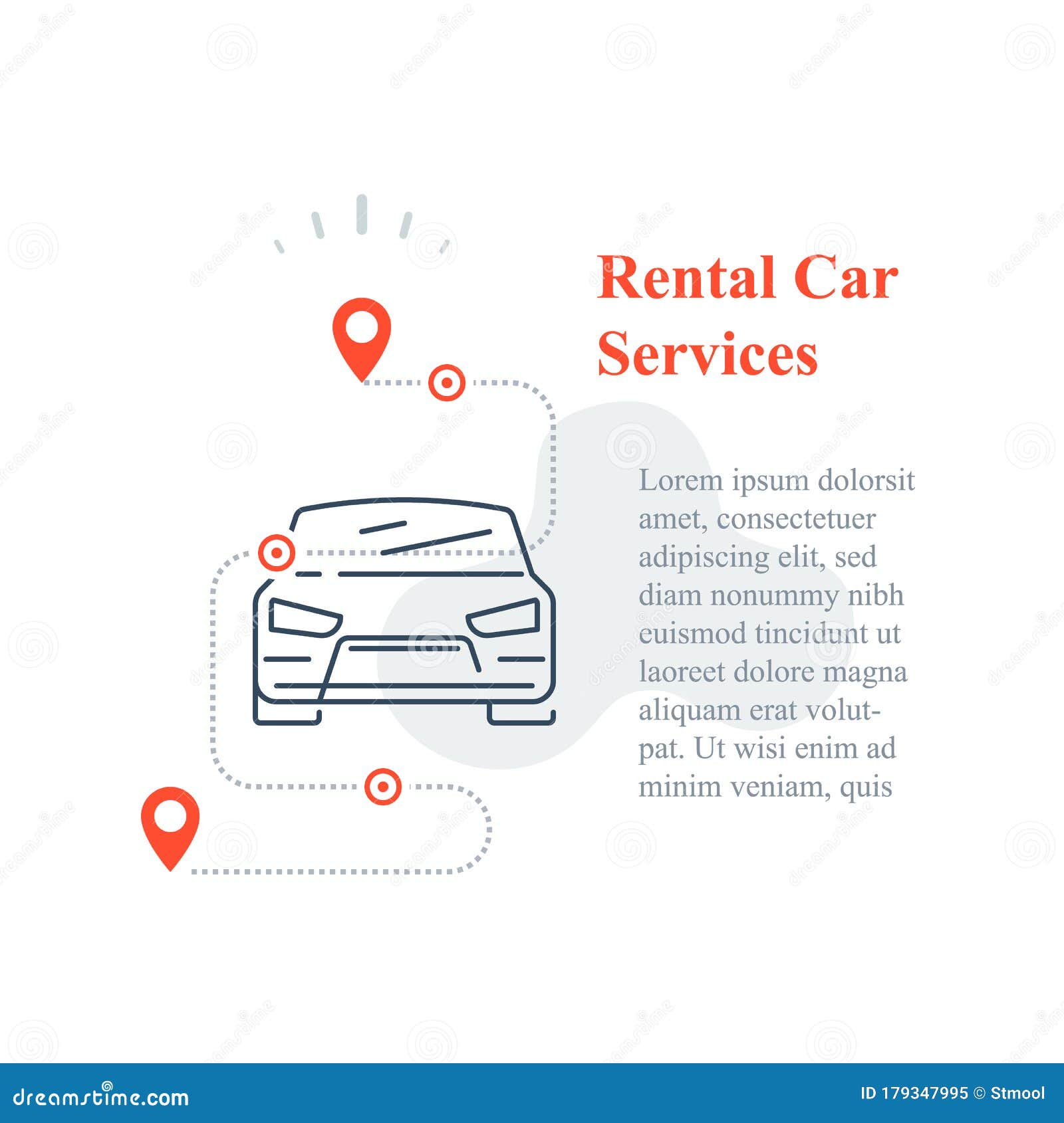 Rental Car Services Concept, Share Auto Transport Stock Vector ...