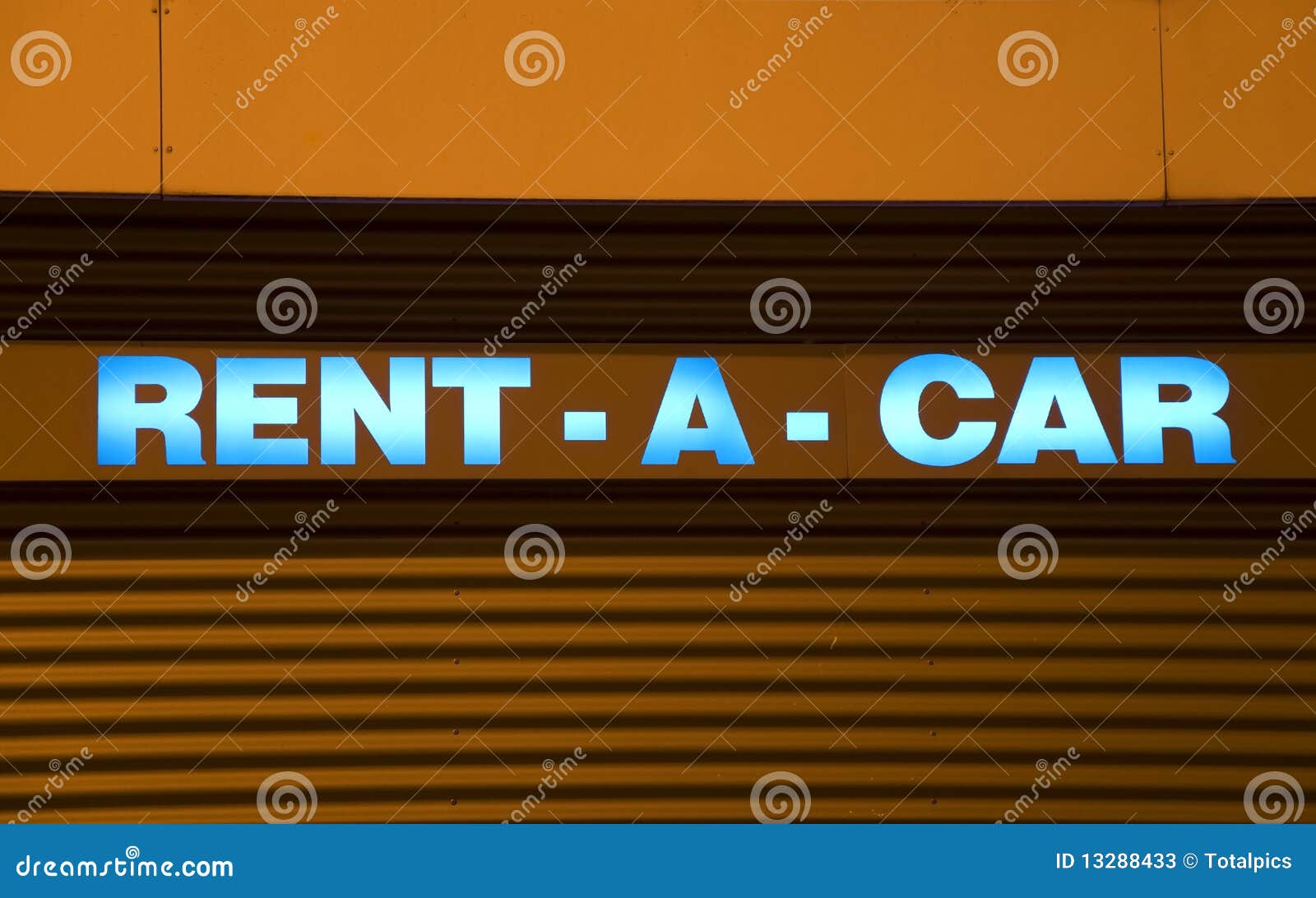 Rental car sign stock image. Image of information, airport - 13288433