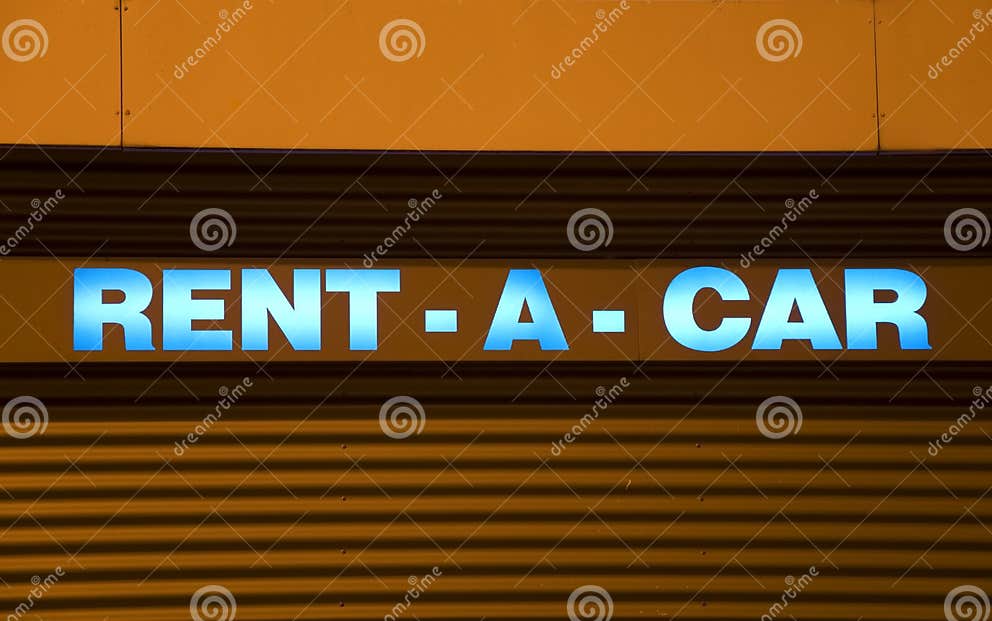 Rental car sign stock image. Image of information, airport - 13288433
