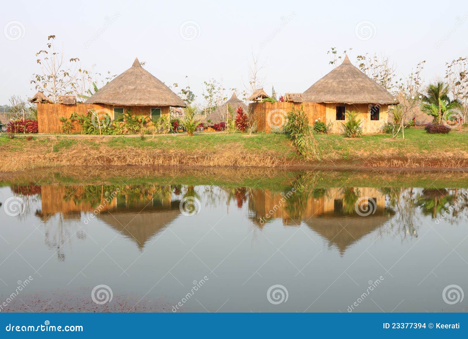 Rental hut on water front stock photo. Image of tourist - 23377394