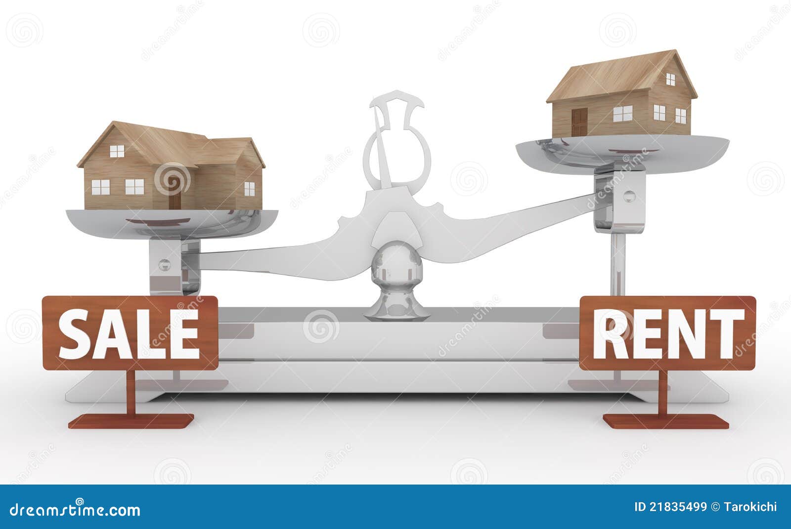 Rental and Sale stock illustration. Illustration of scales - 21835499