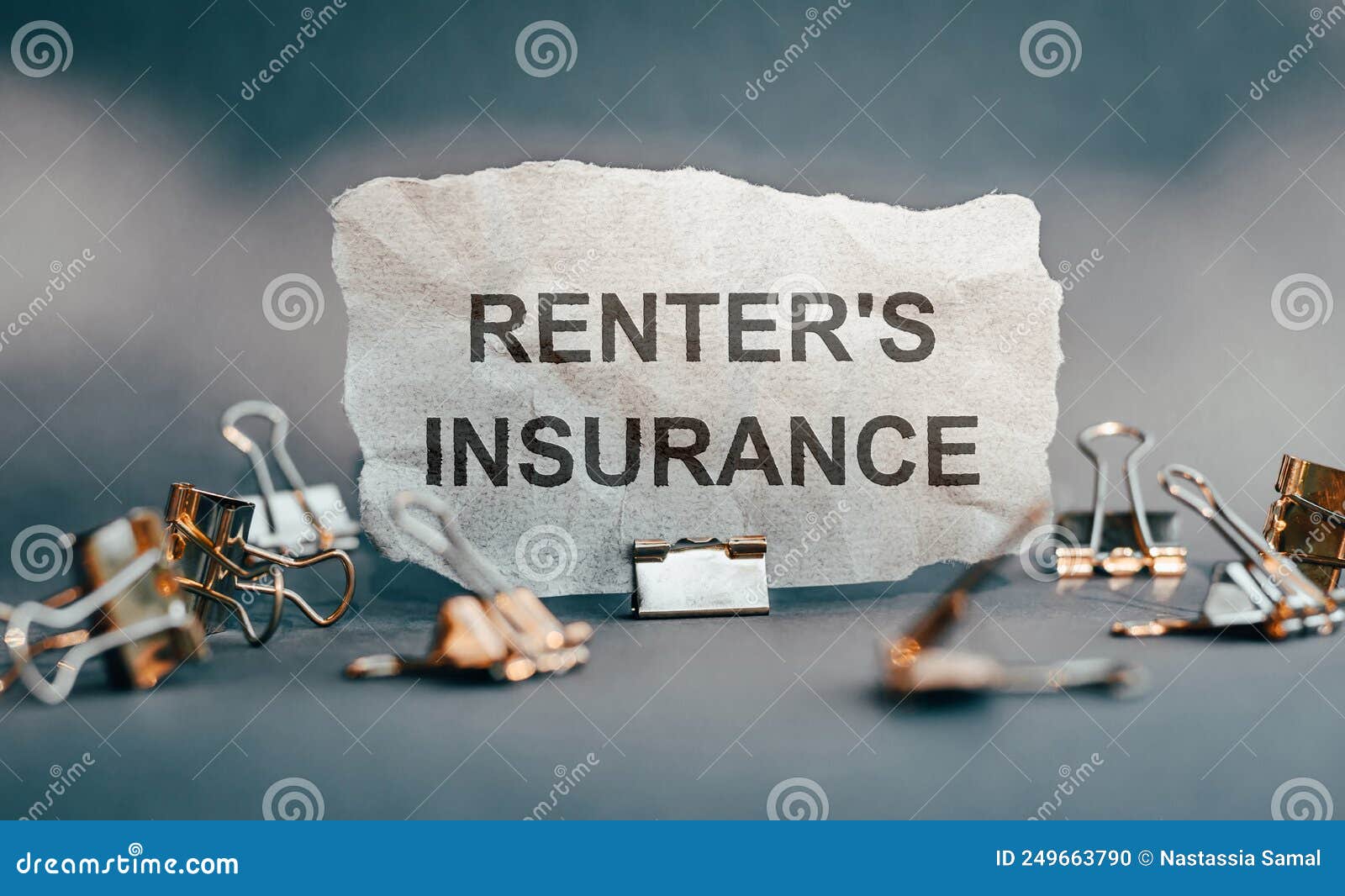Renter`s Insurance On White Paper Stock Photography | CartoonDealer.com ...