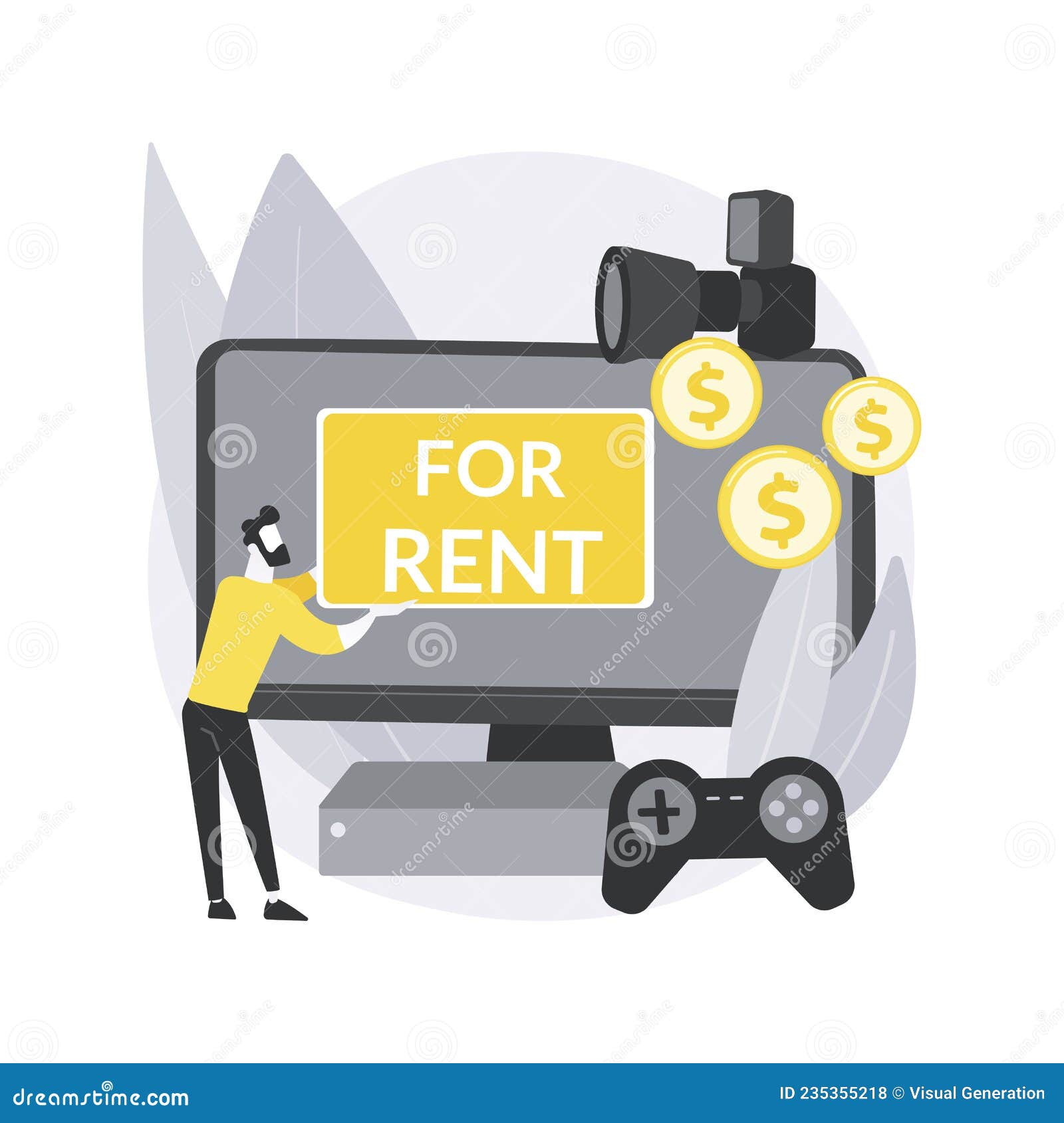 Renting Electronic Device Abstract Concept Vector Illustration. Stock ...