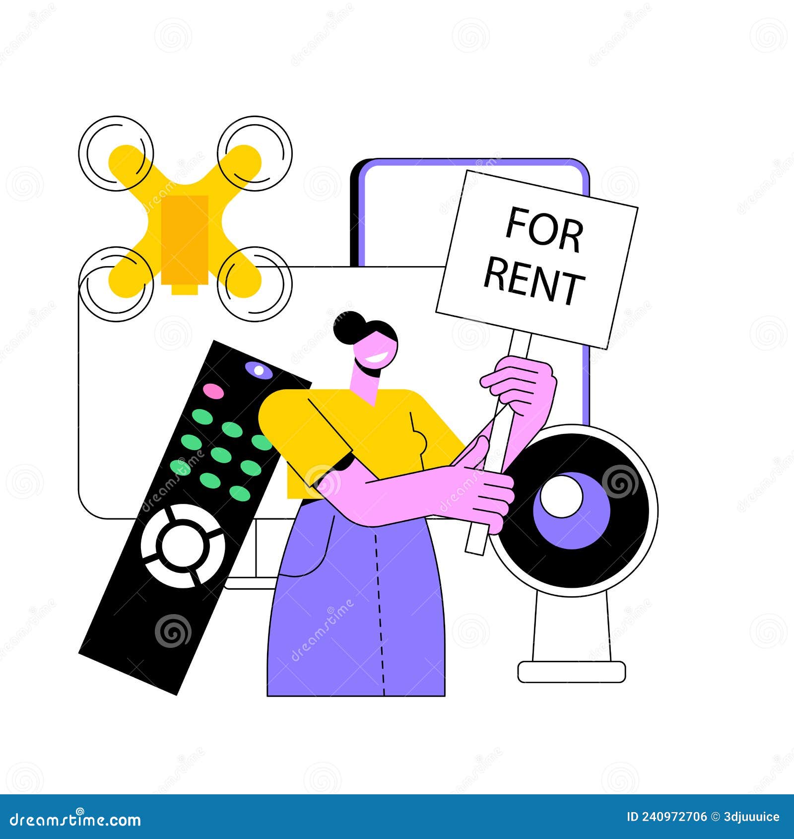 Renting Electronic Device Abstract Concept Vector Illustration. Stock ...