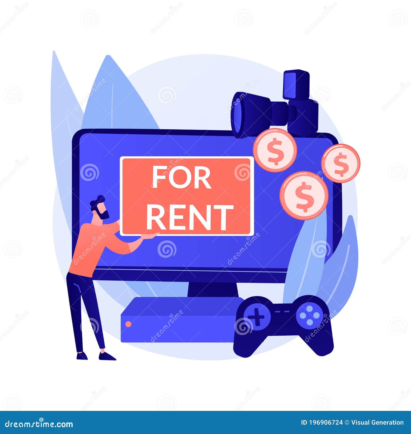 Renting Electronic Device Abstract Concept Vector Illustration. Stock ...