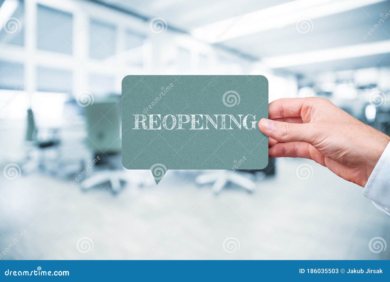 Reopening Office after Covid-19 Concept Stock Image - Image of ...