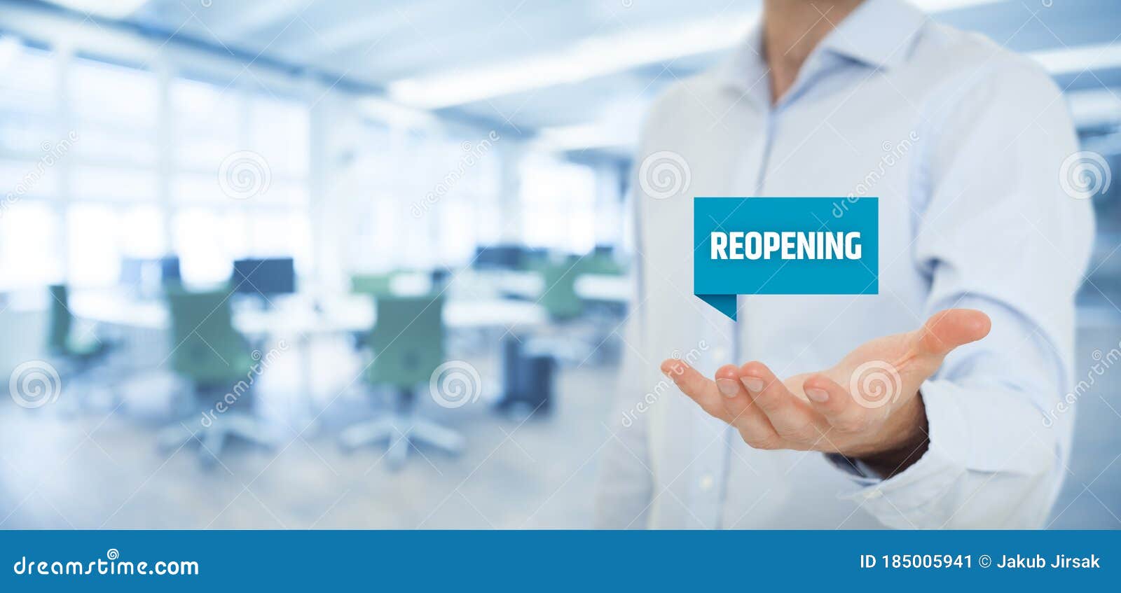 Reopening of Office after Covid-19 Concept Stock Image - Image of ...