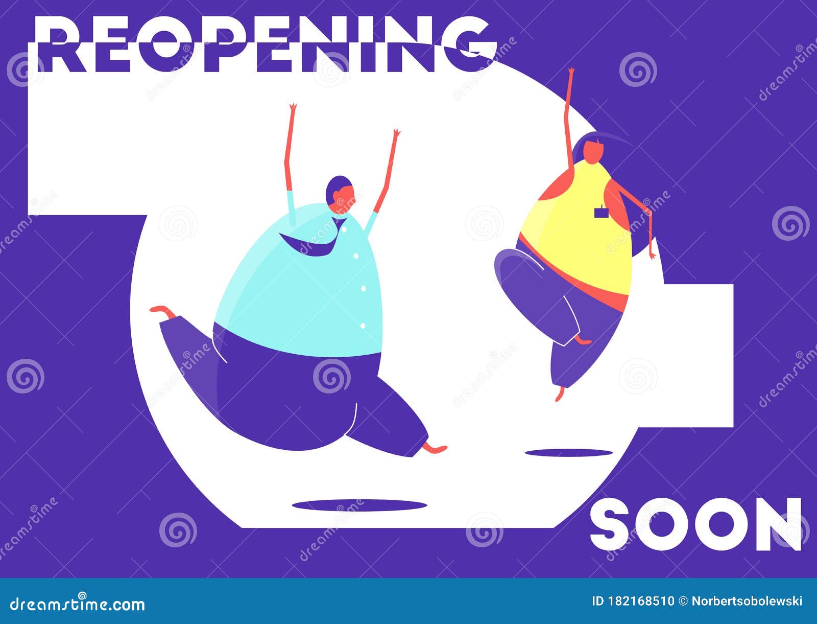 Reopening Soon Label Vector Illustration | CartoonDealer.com #123633012