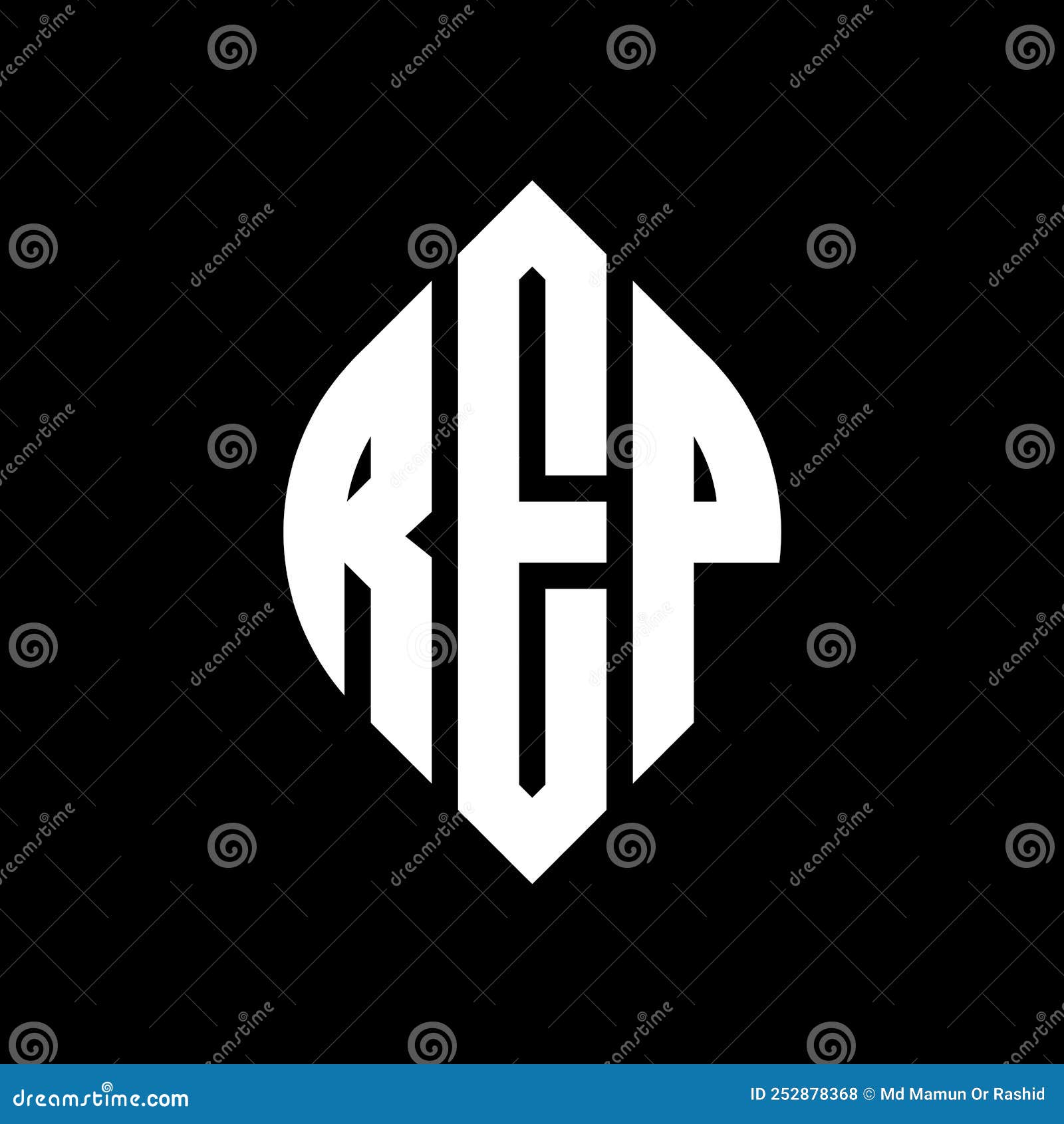 REP Circle Letter Logo Design with Circle and Ellipse Shape. REP ...