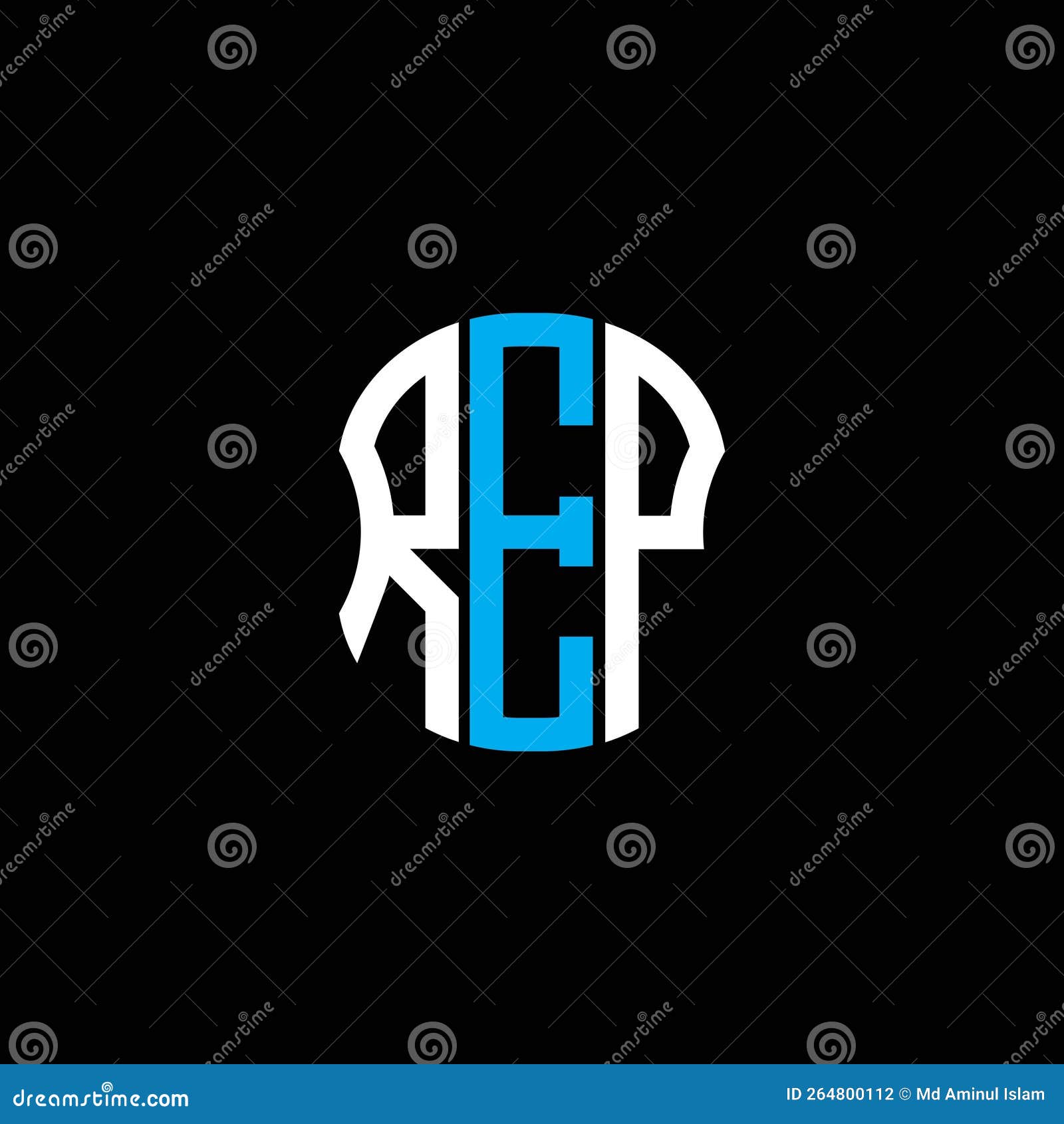 REP Letter Logo Abstract Creative Design. Stock Vector - Illustration ...