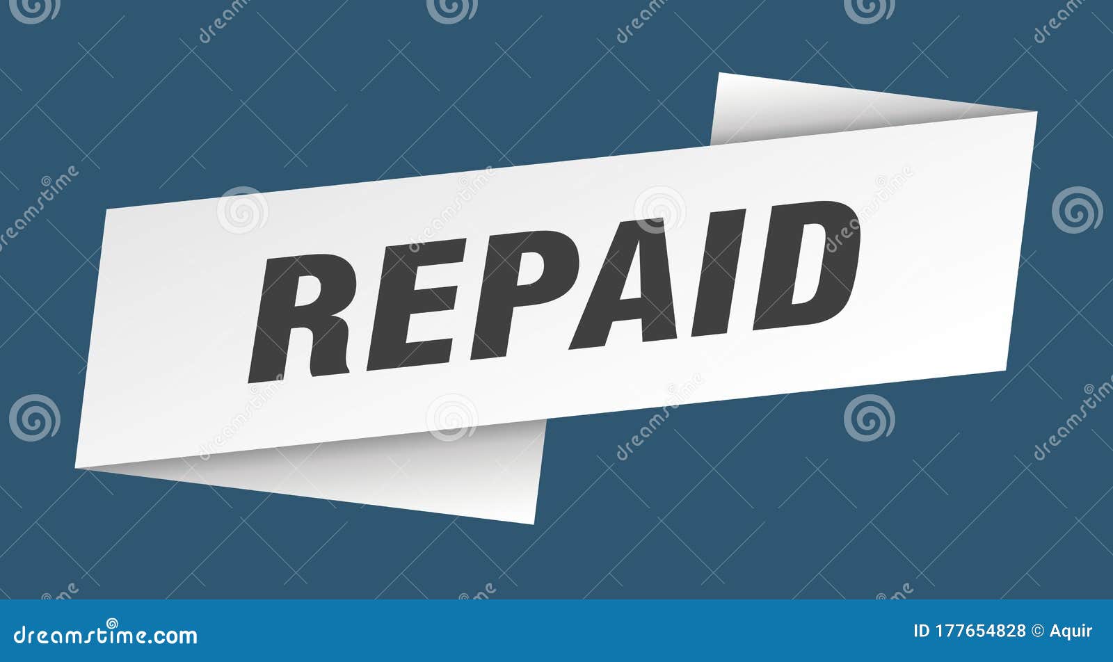 Repaid Banner Template. Repaid Ribbon Label Stock Vector - Illustration ...