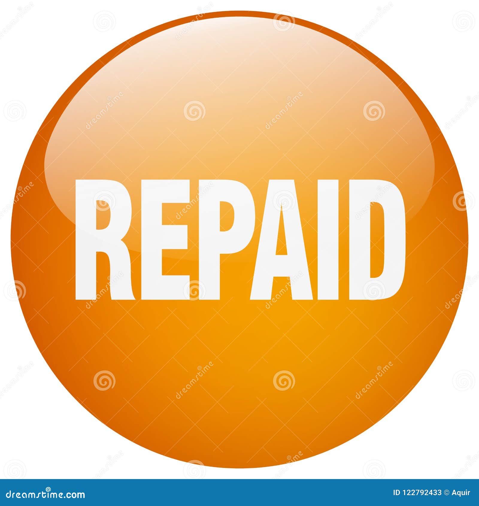Repaid button stock vector. Illustration of background - 122792433