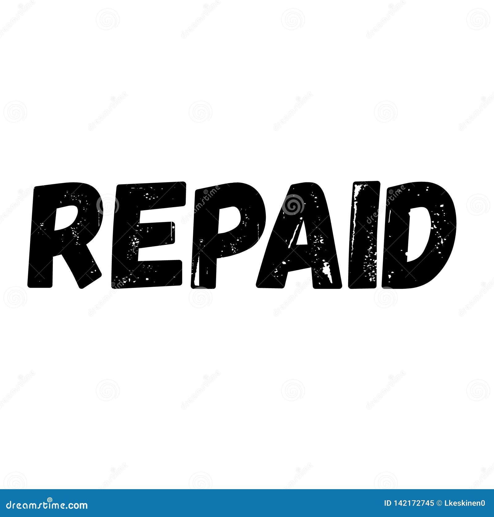 Repaid label on white stock vector. Illustration of word - 142172745