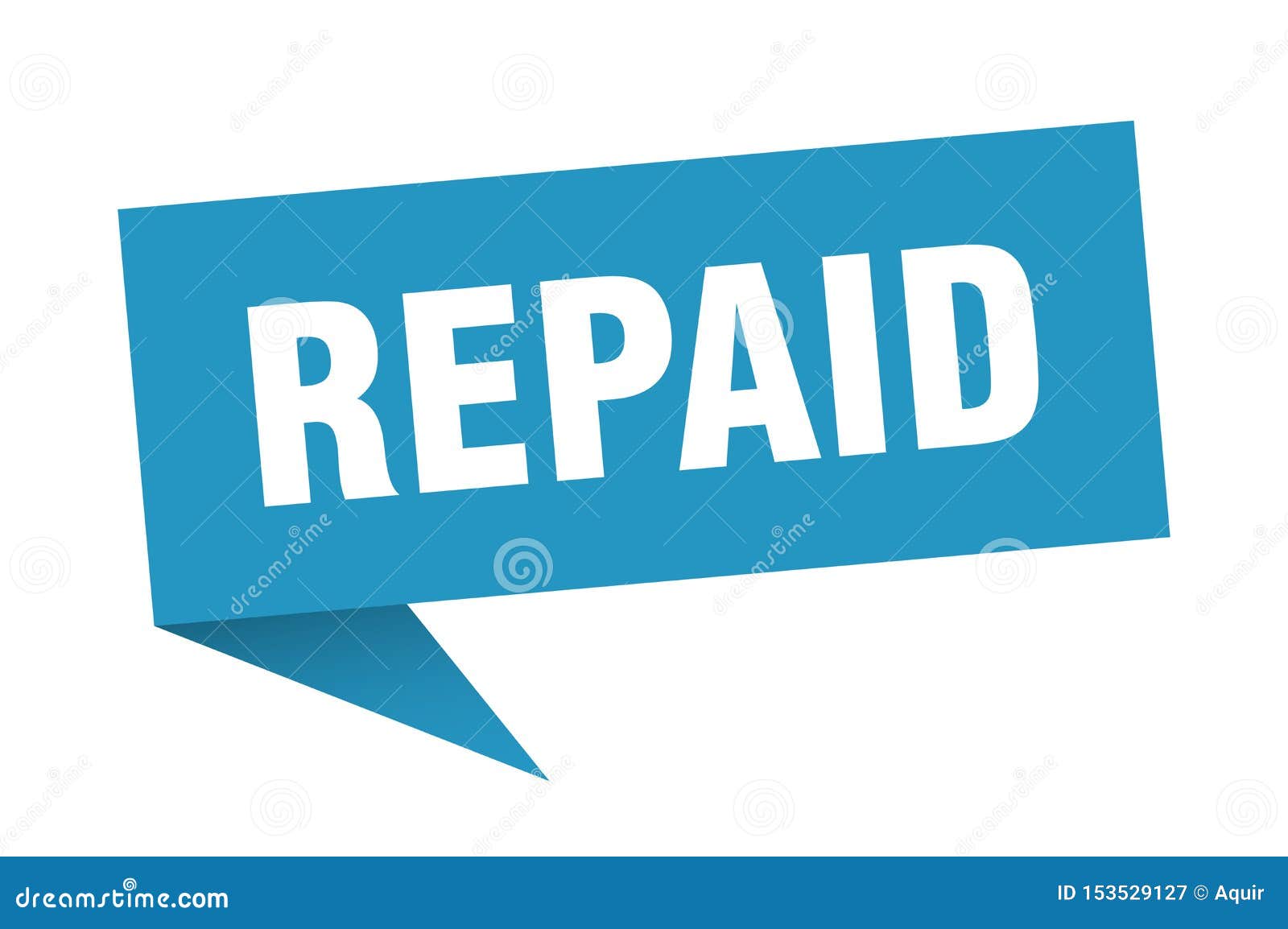 Repaid speech bubble. stock vector. Illustration of peeler - 153529127