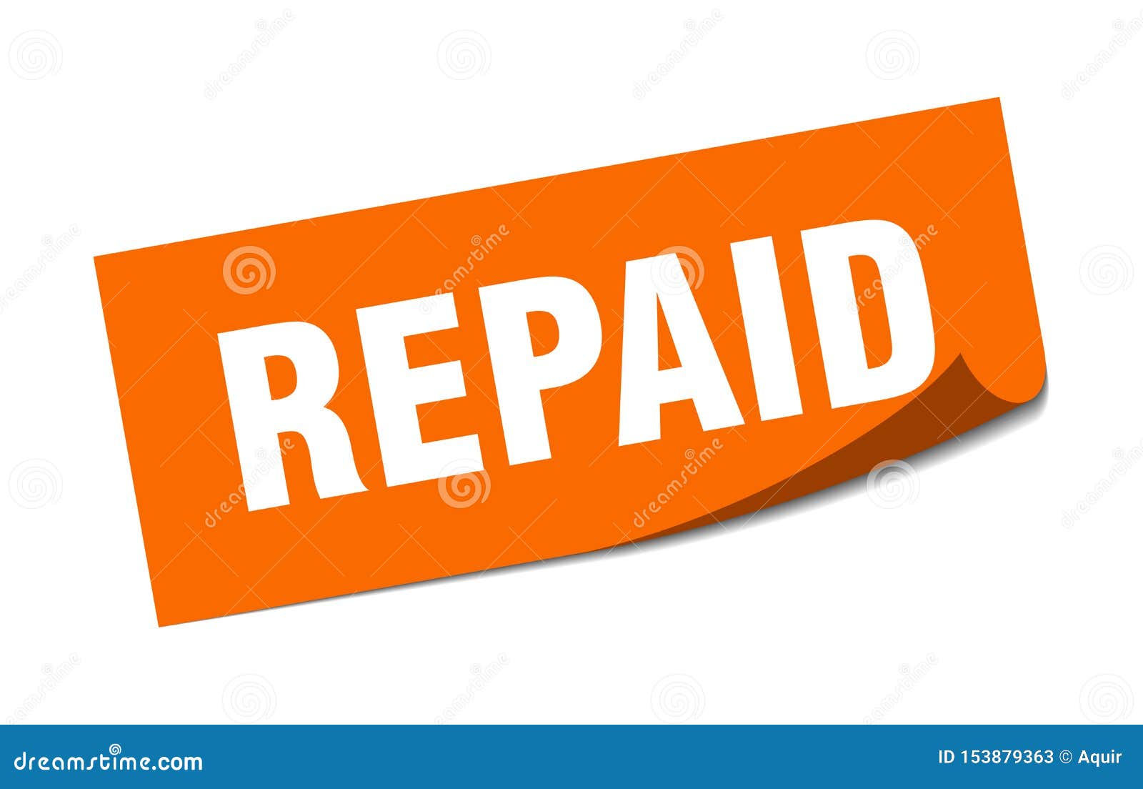 Repaid sticker. stock vector. Illustration of repaid - 153879363