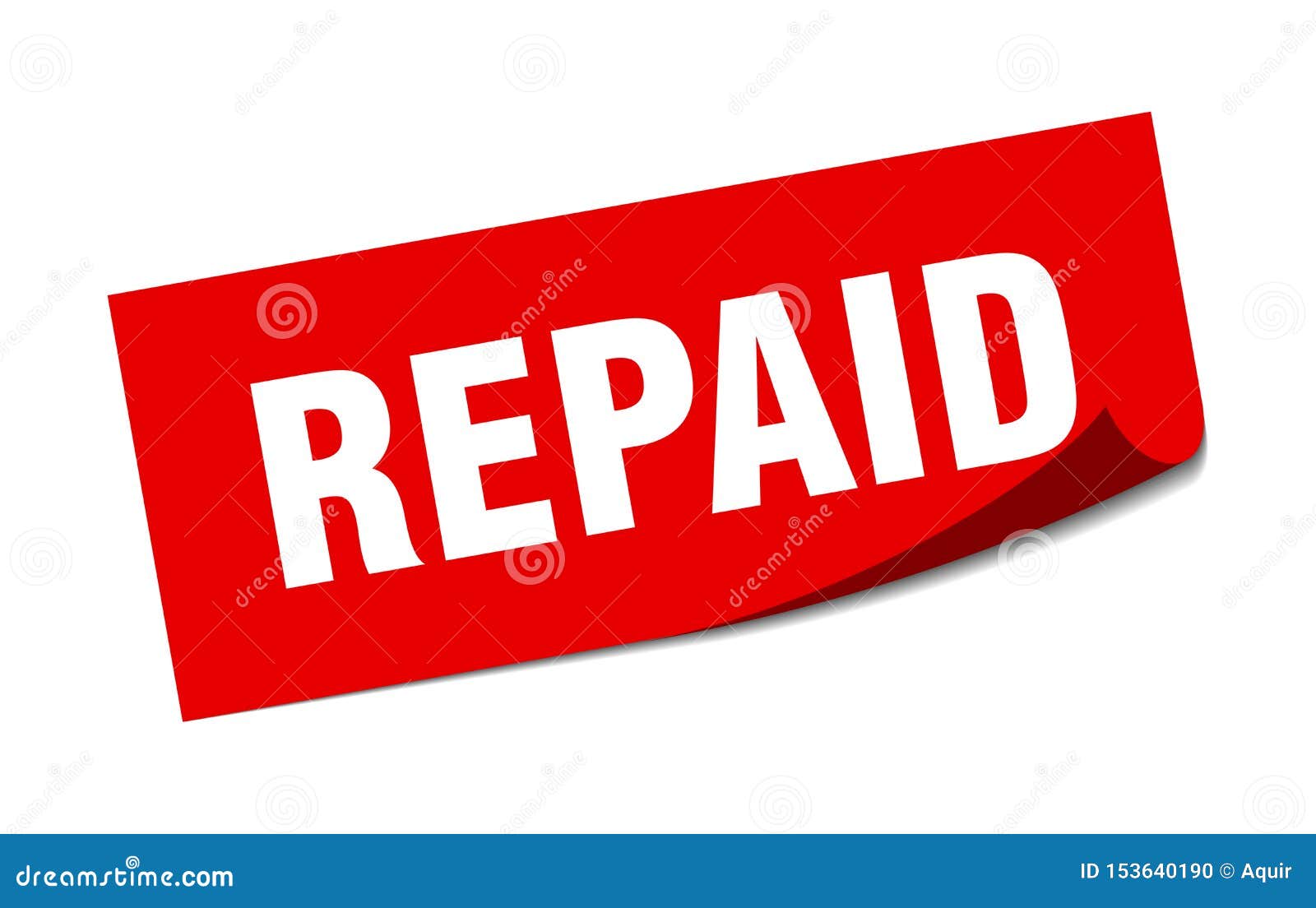 Repaid sticker. stock vector. Illustration of sticker - 153640190