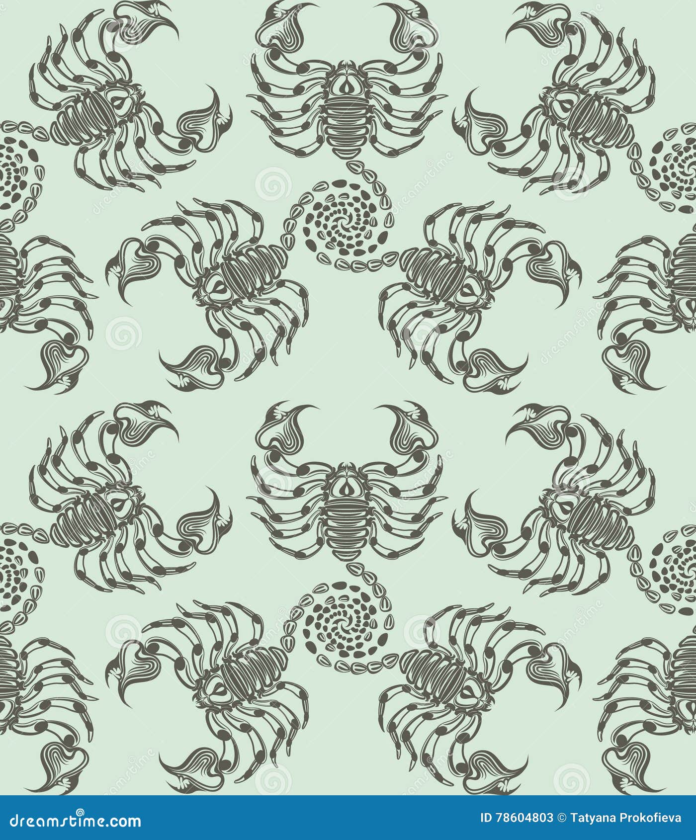 Repaint Seamless Pattern: Scorpions Stock Illustration - Illustration ...