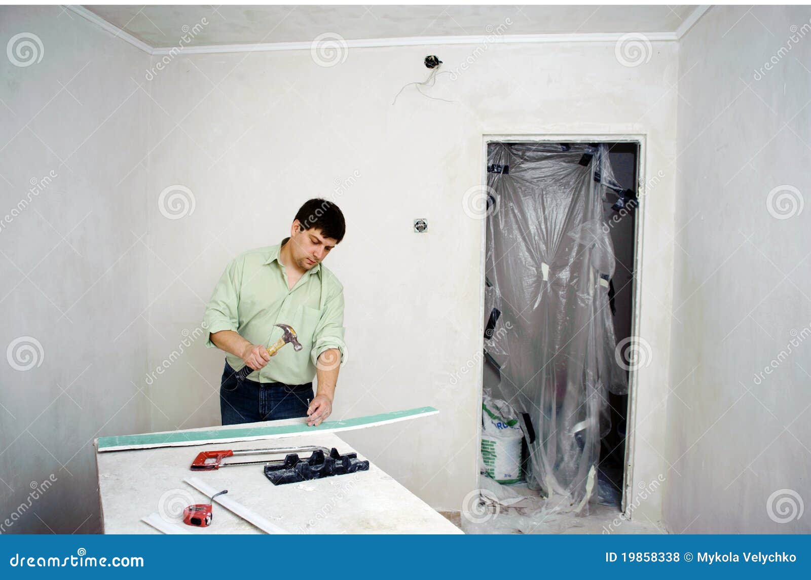 Repair stock photo. Image of working, repair, room, construction - 19858338