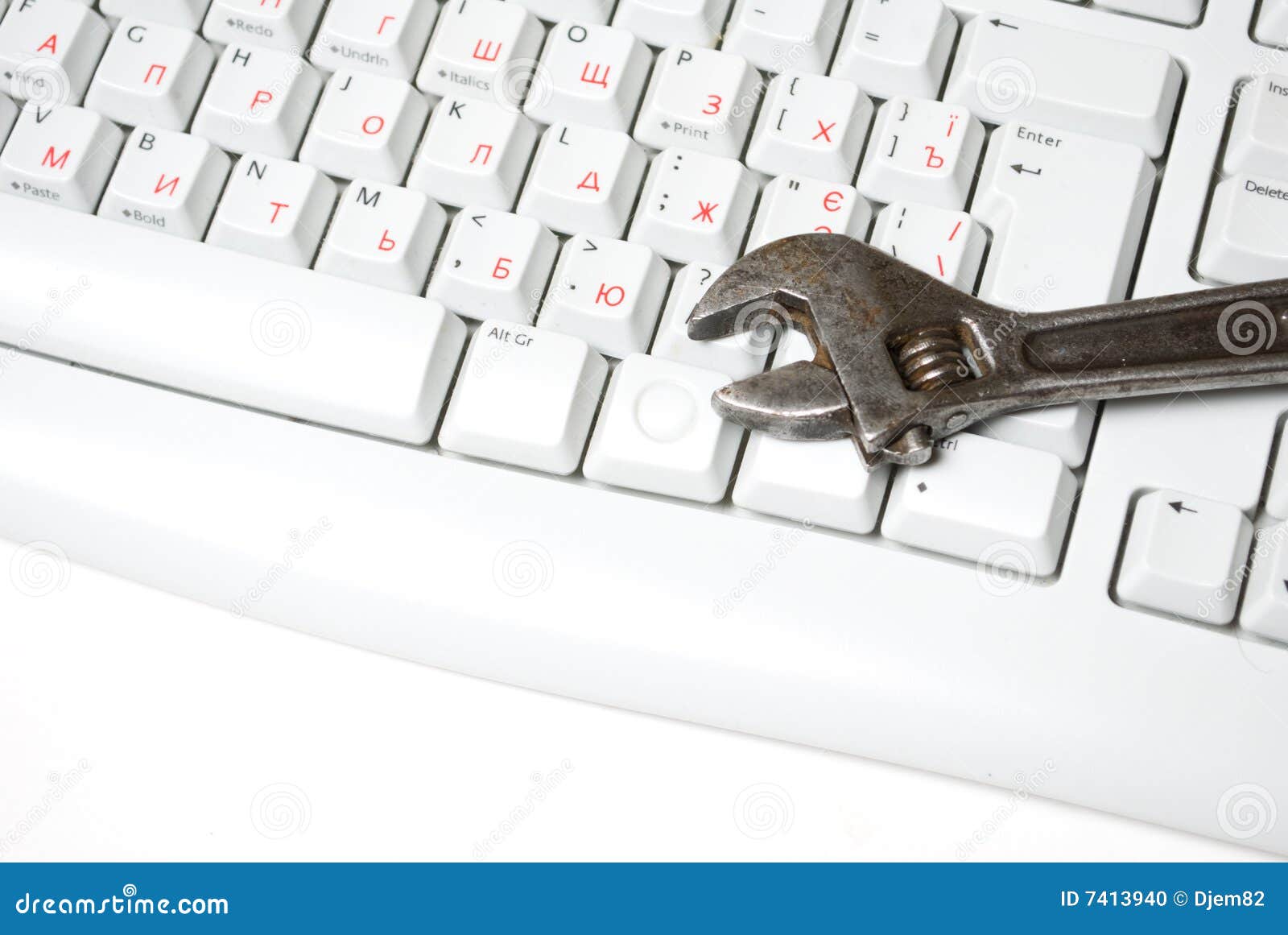 REPAIR stock photo. Image of support, computer, spanner - 7413940