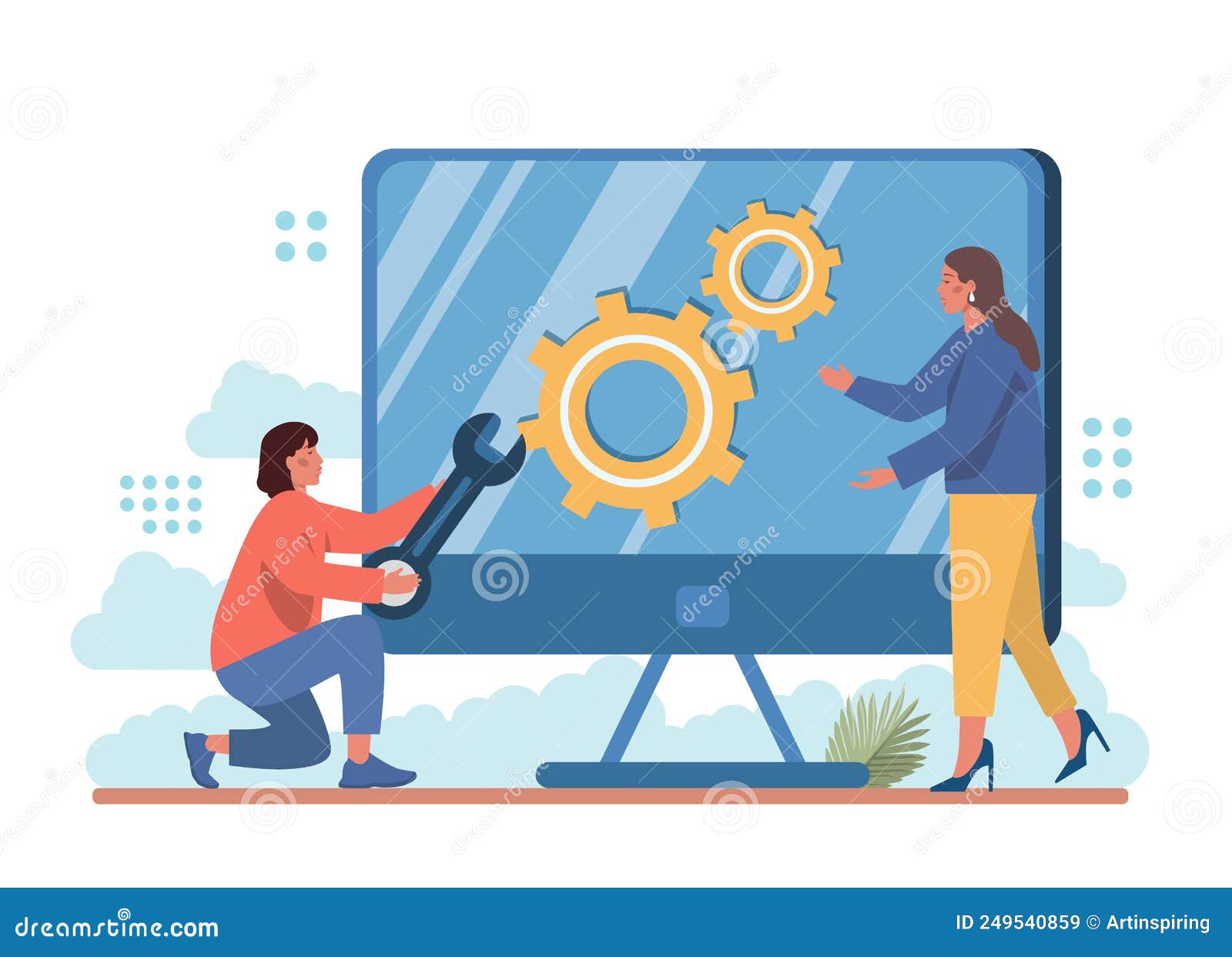 Repair Abstract Concept. Troubleshooting and Rehabilitation Stock ...