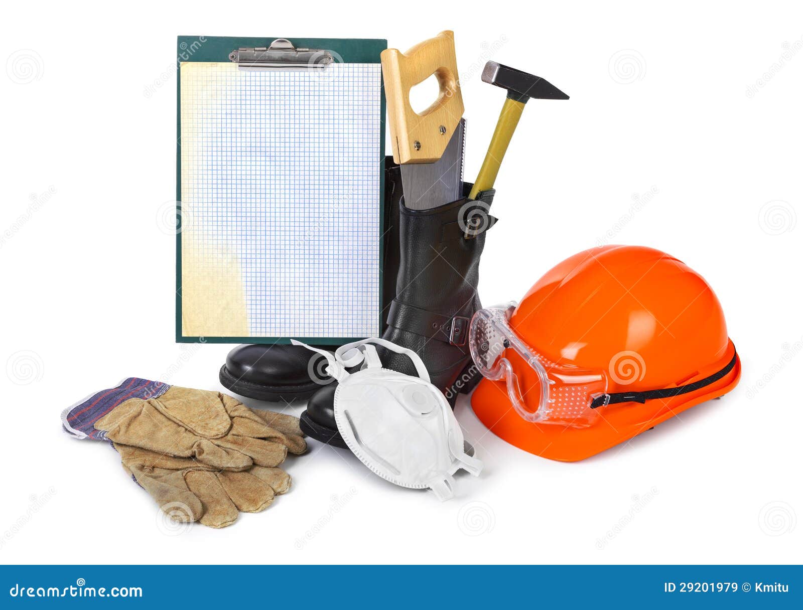 Repair Accessories and Clipboard with Stained Paper Stock Image - Image ...
