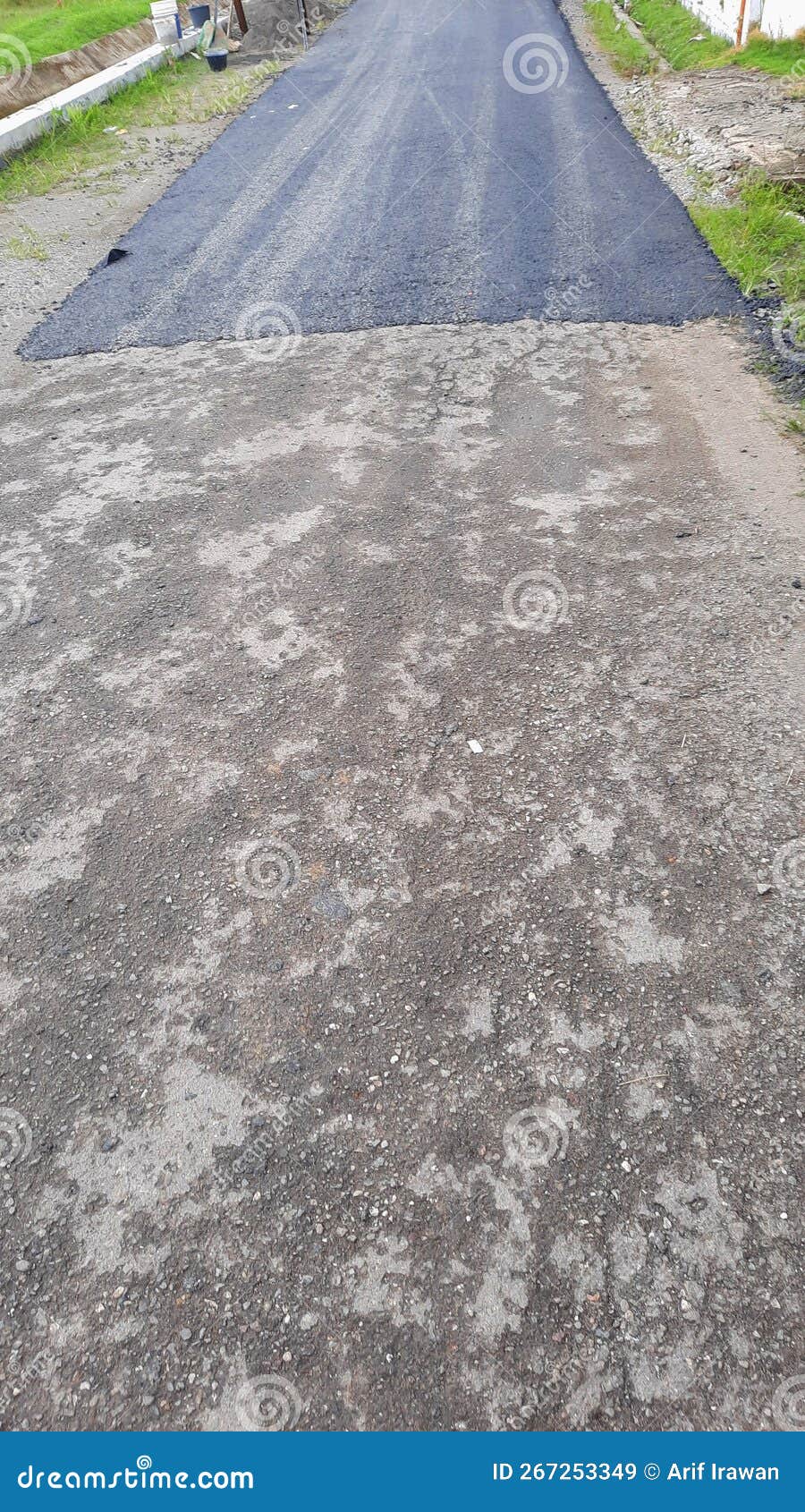 Before and after REPAIR ASPHALT ROAD Stock Image - Image of speed ...