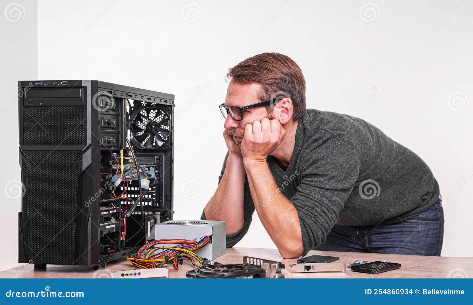 Repair, Assembly and Restoration of Personal Computers Stock Photo ...