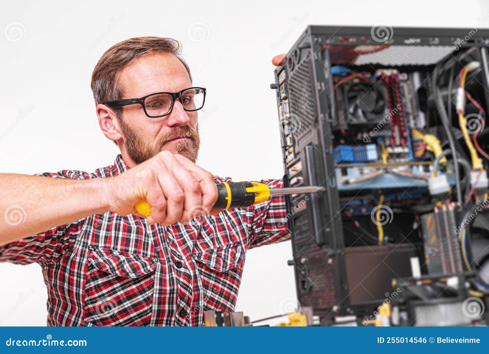 Repair, Assembly and Restoration of Personal Computers Stock Photo ...