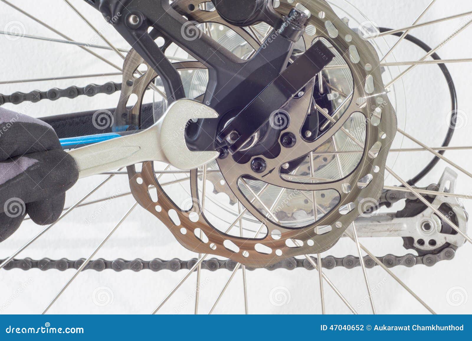 Repair a bicycle stock photo. Image of tool, bicycle - 47040652