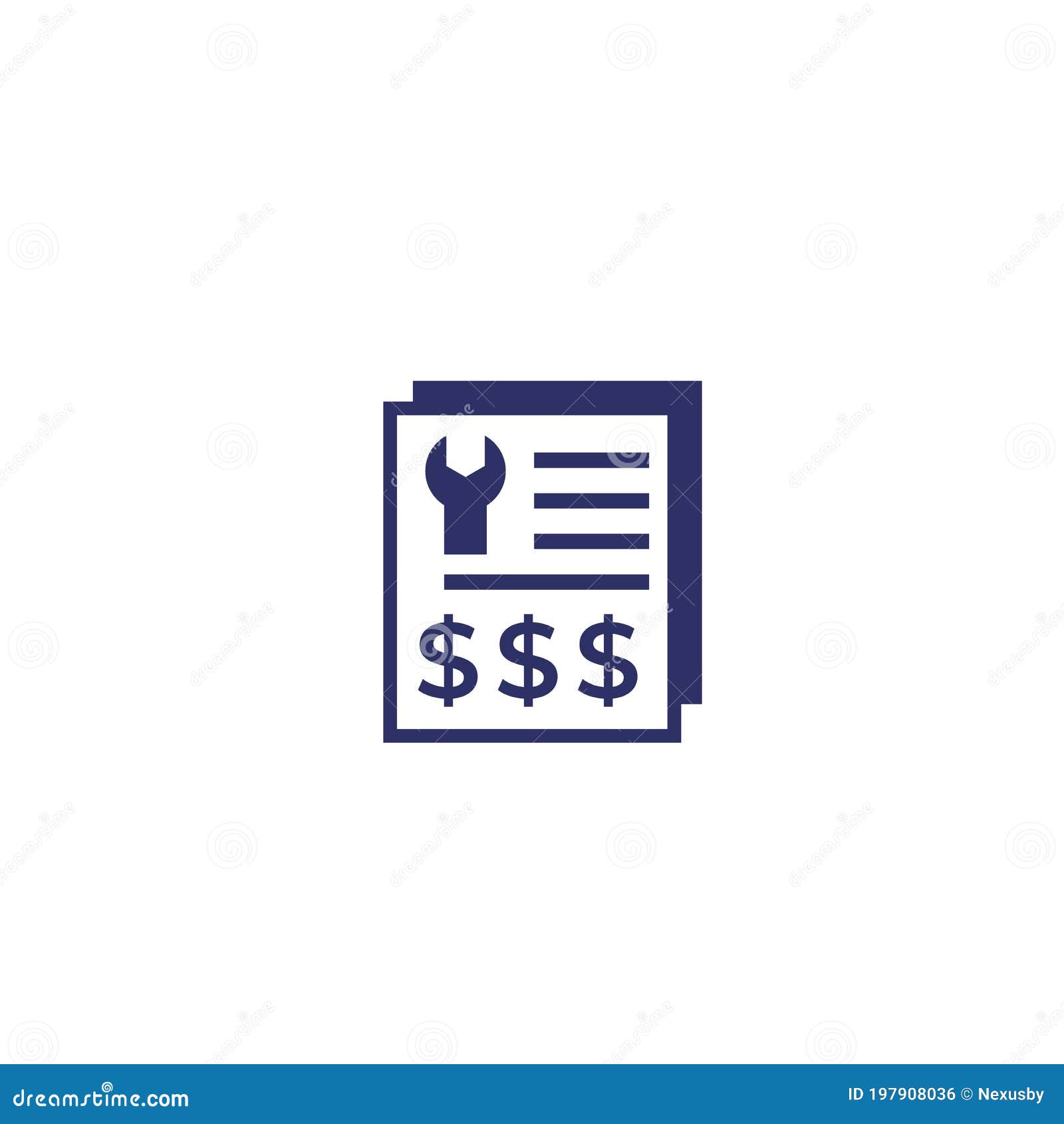 Repair Bills, Cost Icon, Vector Stock Illustration - Illustration of ...