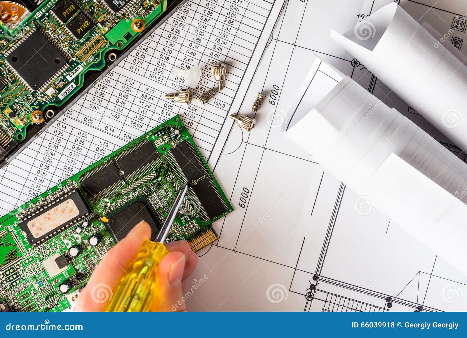 Repair Broken Computer, the Hand Holding a Screwdriver Stock Photo ...