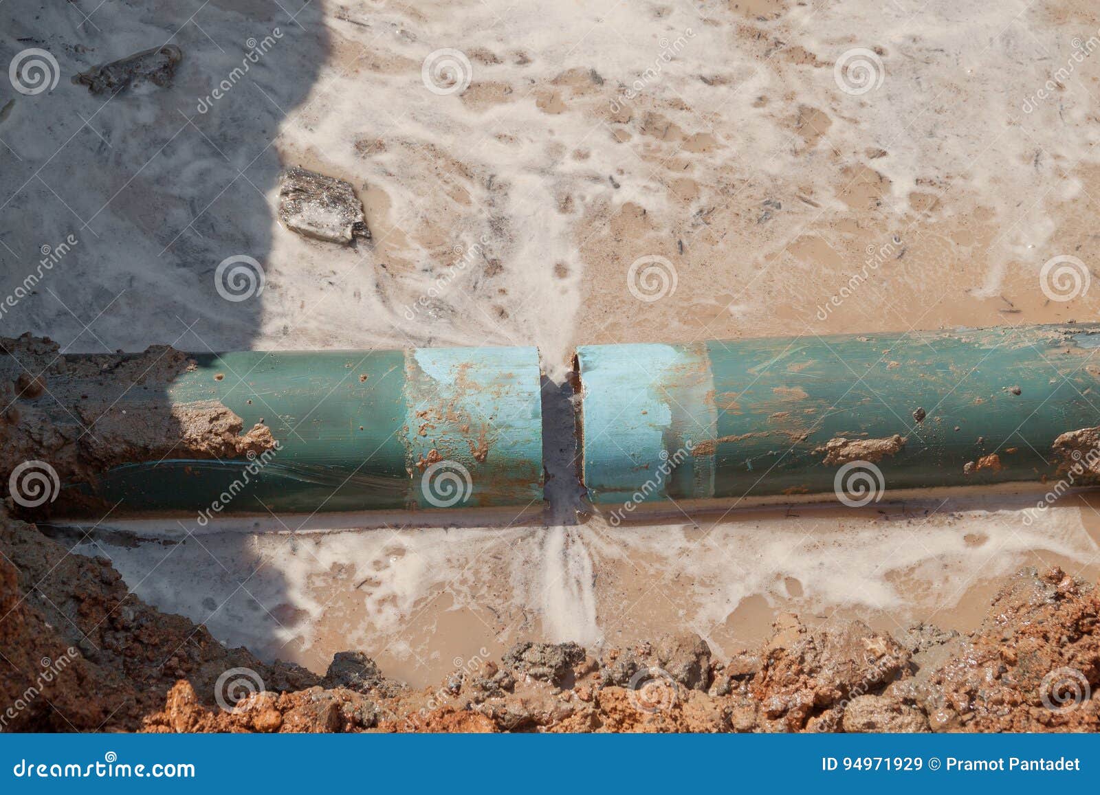 Repair the Broken Pipe and Replace New Stock Image - Image of ...