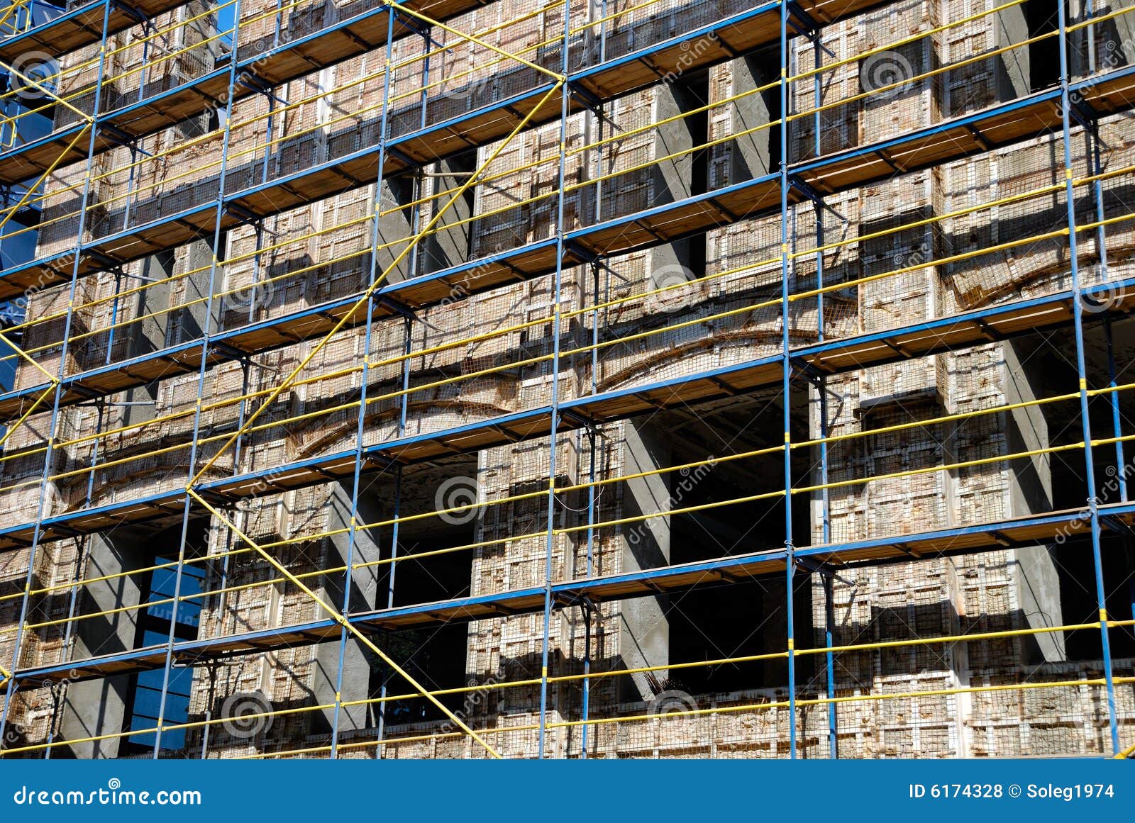 Repair of a building stock photo. Image of house, platform - 6174328