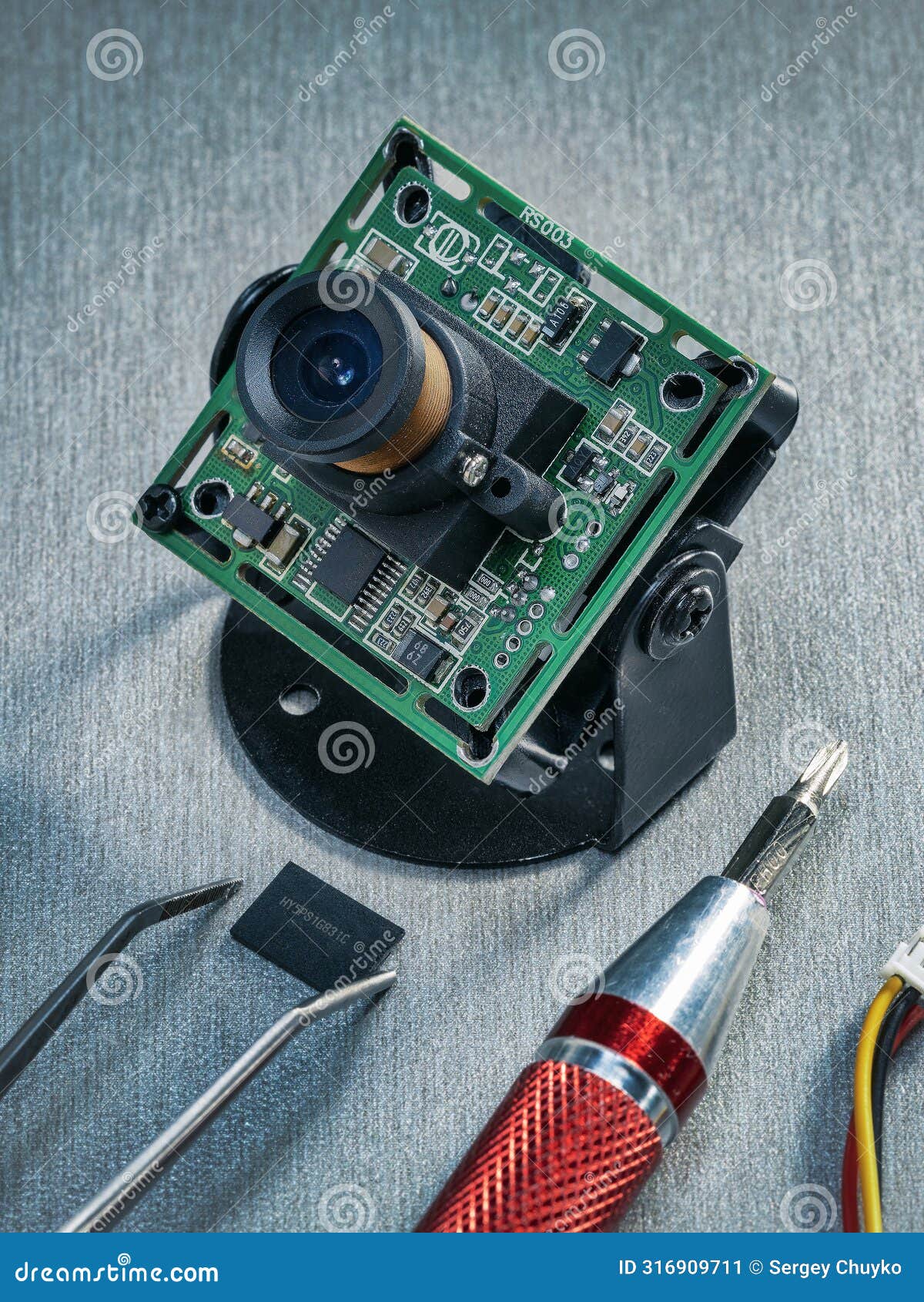 Repair CCTV Camera on the Table in Lab. Stock Image - Image of ...
