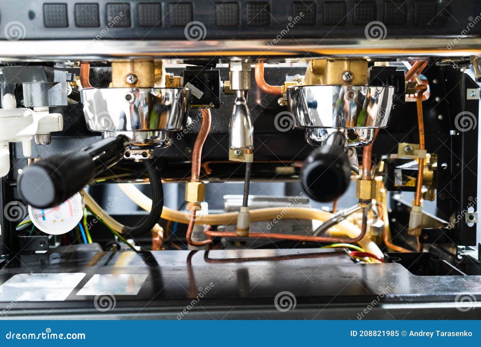 Repair of the Coffee Machine Photo. Stock Image - Image of drink ...