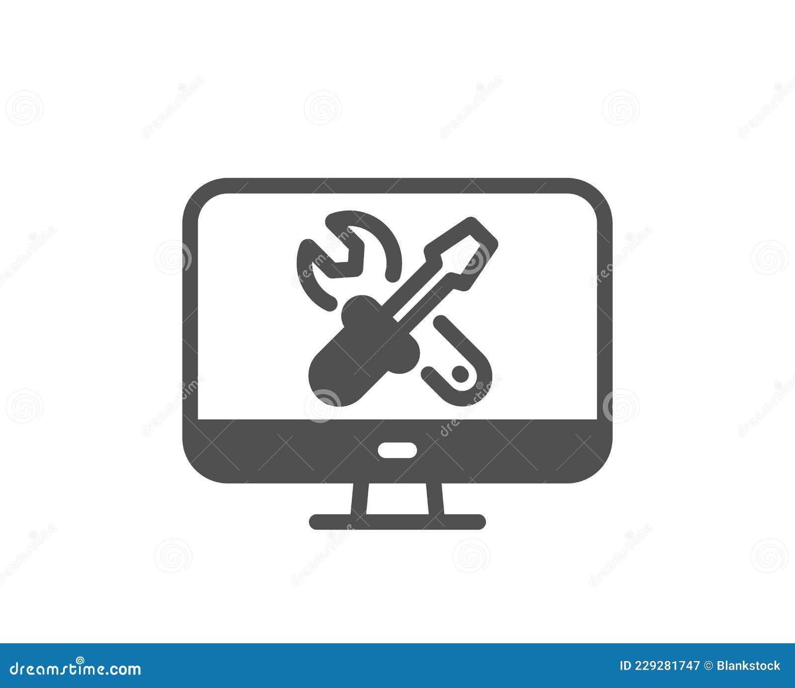 Repair Computer Icon. Device Service Sign. Vector Stock Vector ...