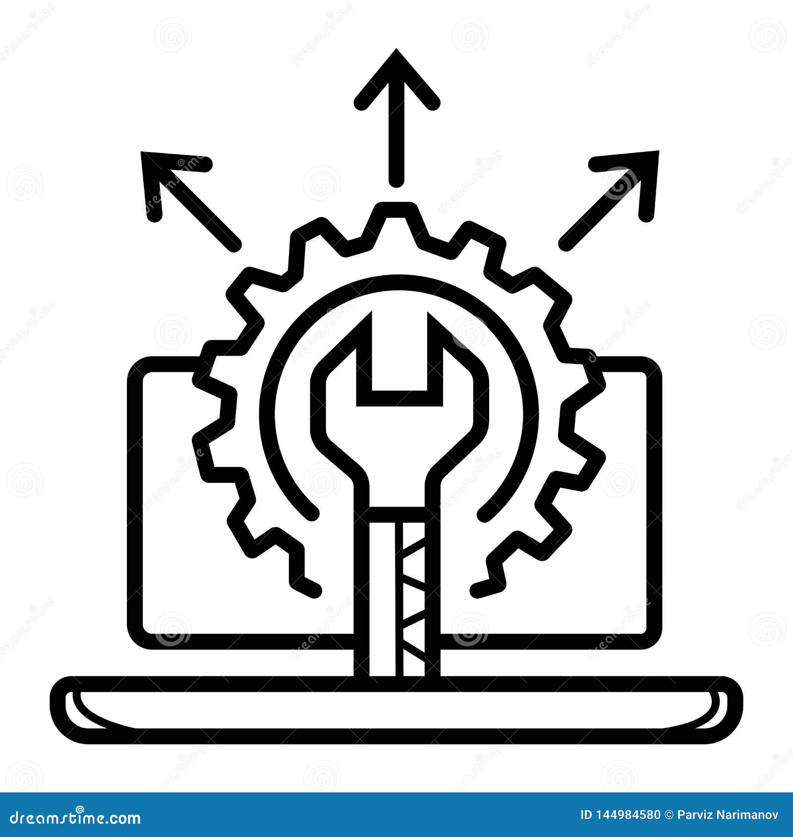 Repair Computer Icon Vector Stock Illustration - Illustration of ...