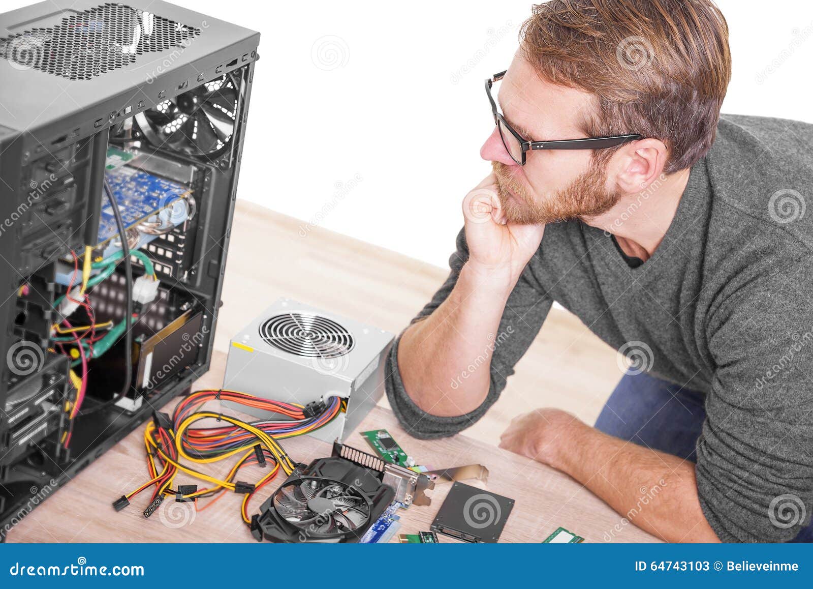 Repair of computer stock image. Image of business, occupation - 64743103