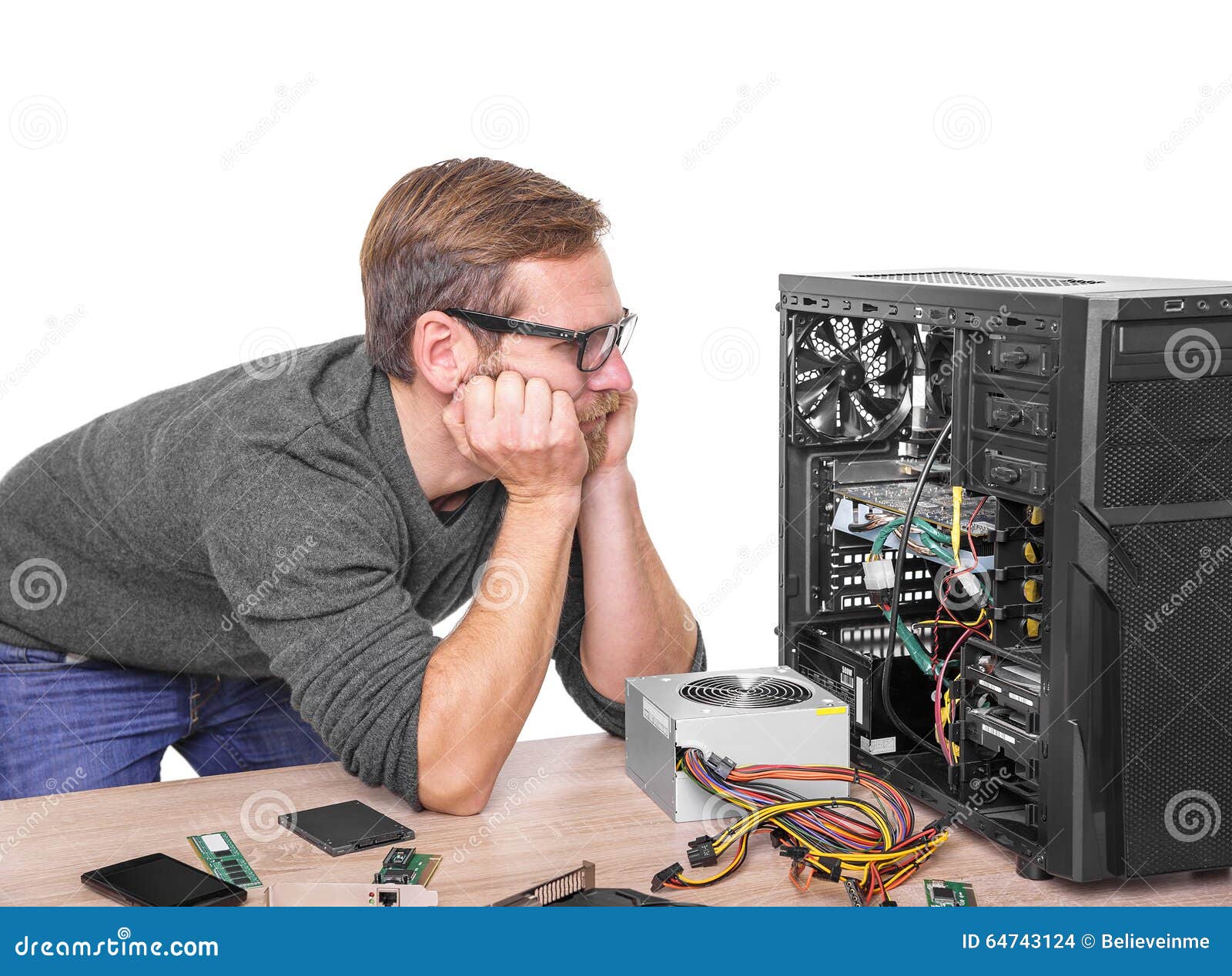 Repair of computer stock photo. Image of office, color - 64743124