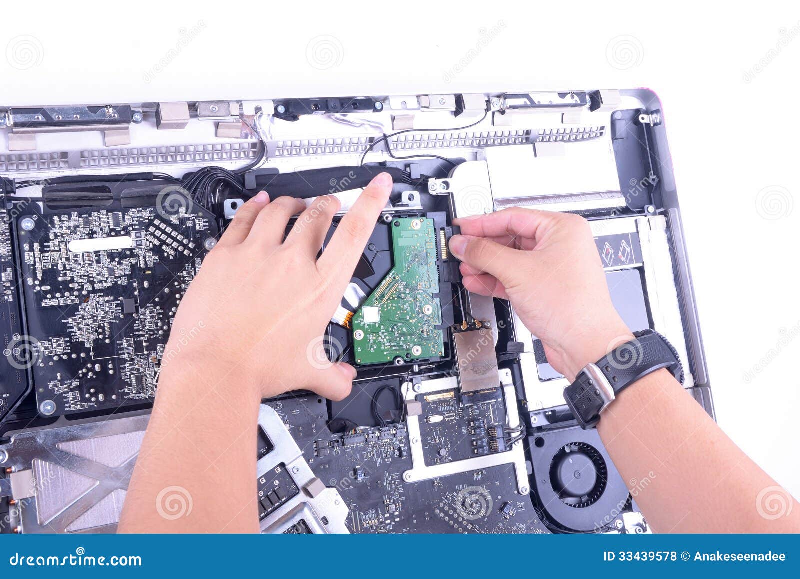 Repair computer stock photo. Image of disassembled, mainboard - 33439578