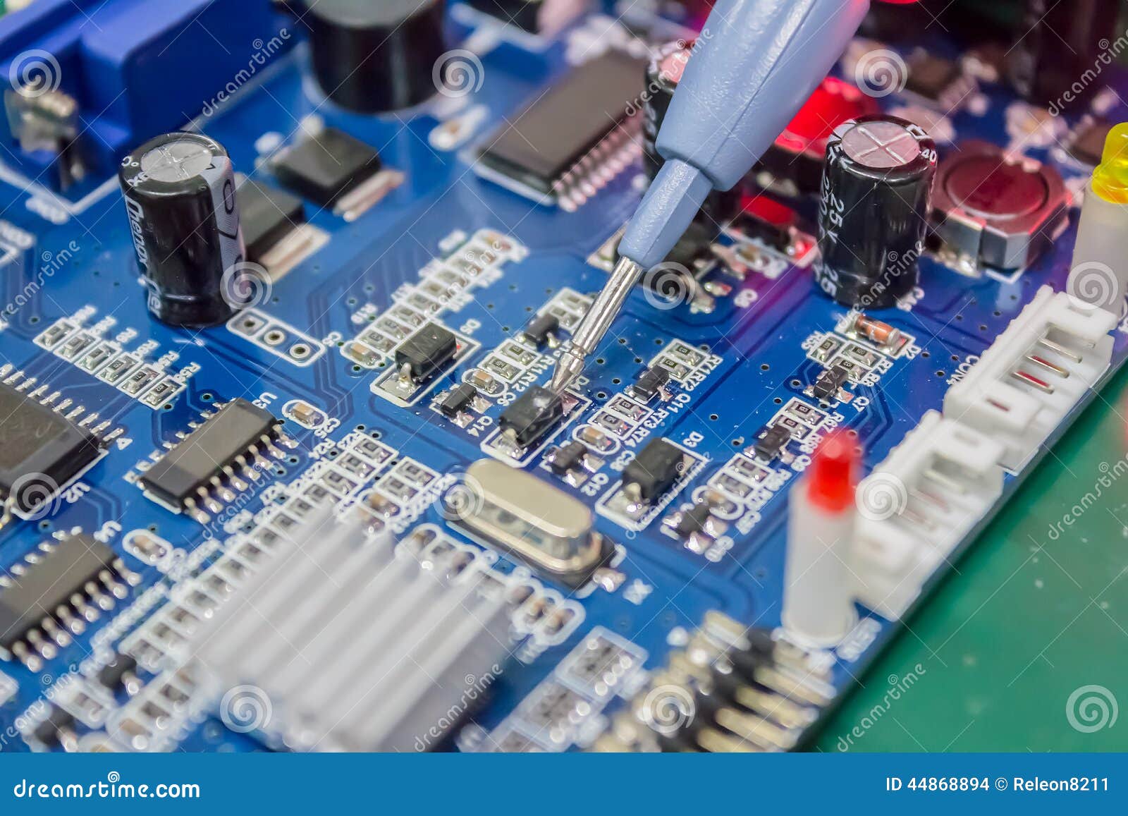 Repair of Computers and Electronic Metering Parameters Stock Photo ...