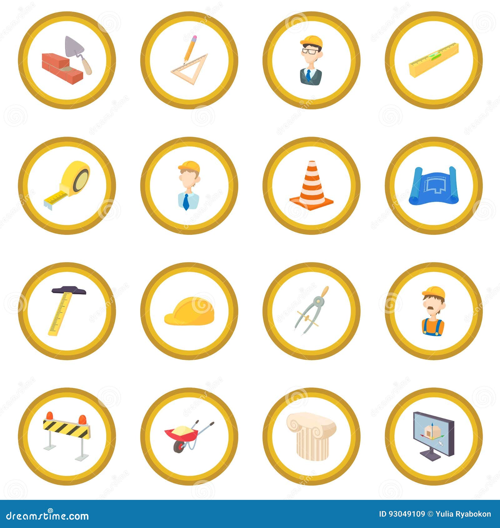 Repair and Construction Working Tools Icon Circle Stock Vector ...