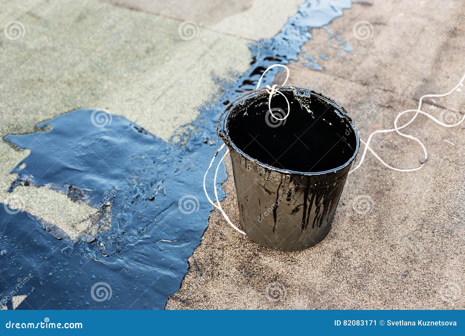 Repair current roof stock image. Image of melted, base - 82083171